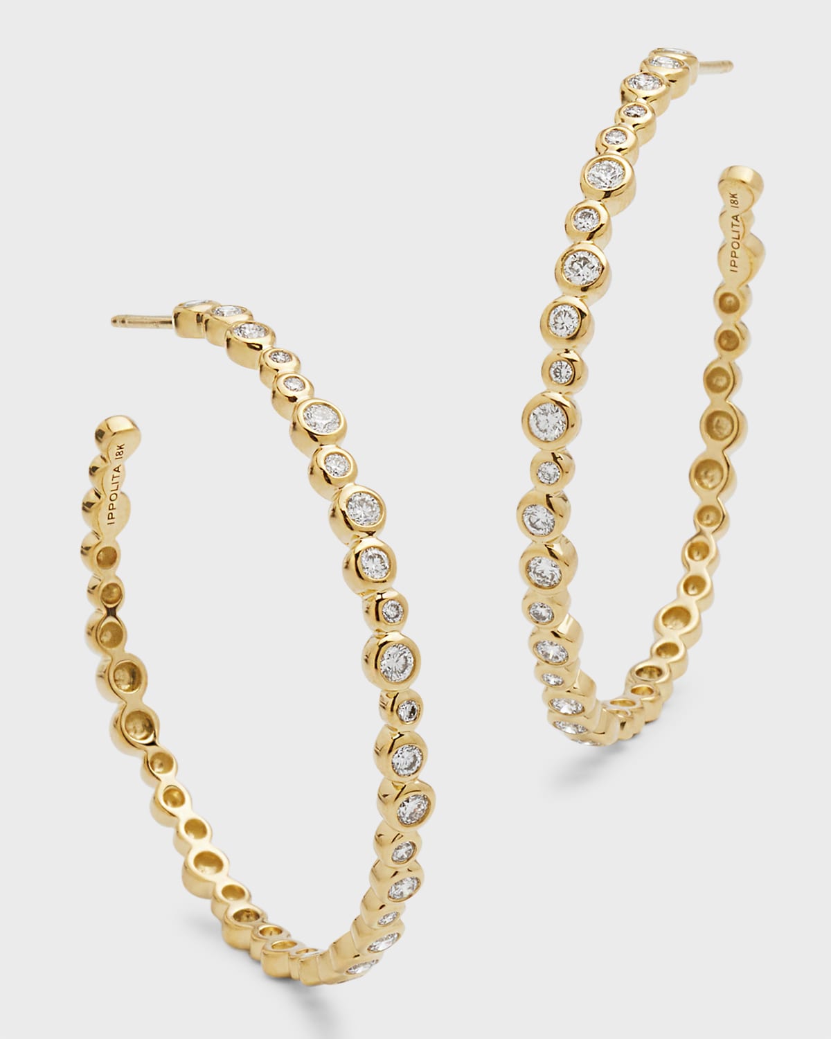 Ippolita 18K Starlet Hoop Earrings in Sapphire Rainbow | Neiman Marcus