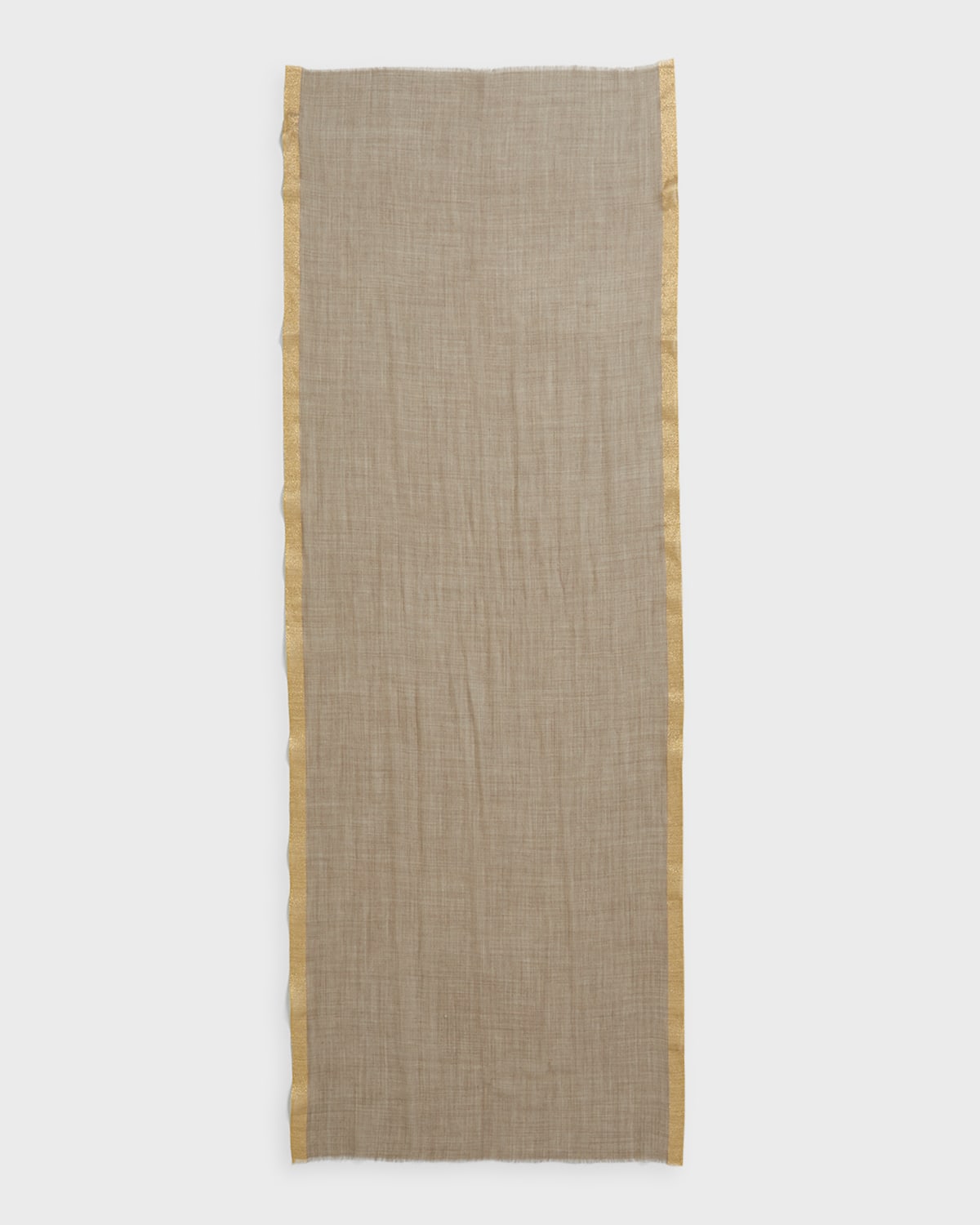 Bindya Accessories Sheer Evening Scarf With Metallic Stripe Border ...