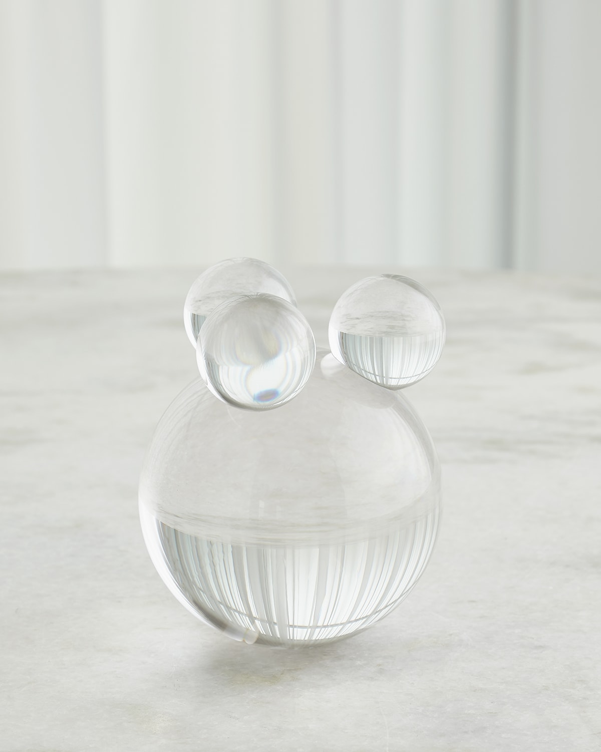 Global Views Small Bubble Orb Holder with Crystal Orb, 8.5" | Neiman Marcus