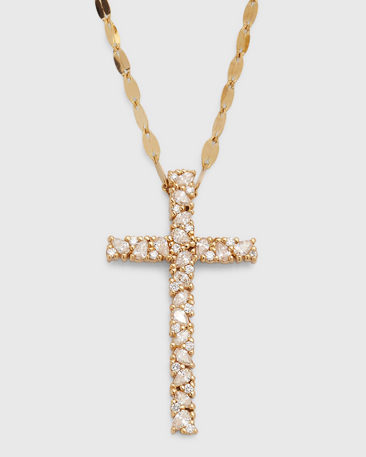 LANA 14K Yellow Gold Flawless Everyday Diamond Cross Necklace | Neiman ...