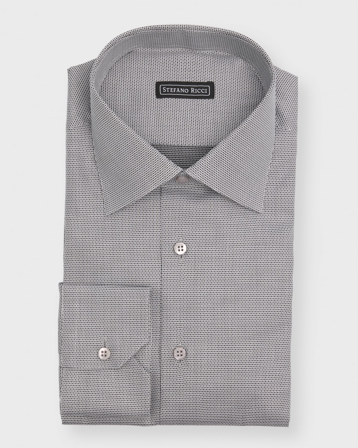 Stefano Ricci Men's Graph Check Cotton Dress Shirt | Neiman Marcus