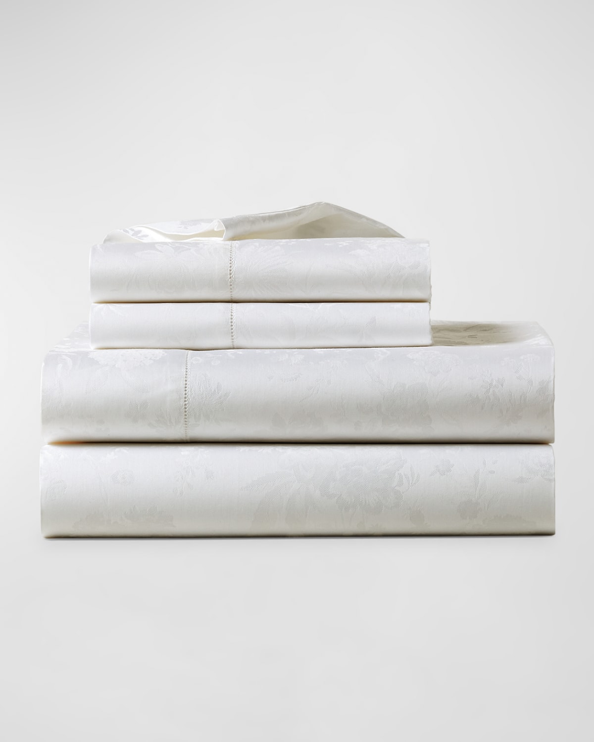 Organic Cotton Bethany Jacquard Flat Sheet | Neiman Marcus