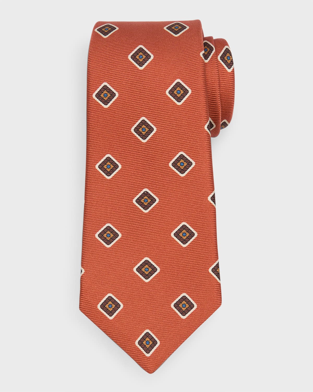 Kiton Men's Floral-Print Silk Tie | Neiman Marcus