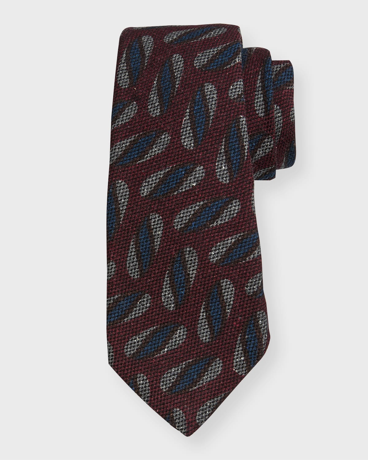 Kiton Men's Square-Print Silk Tie | Neiman Marcus