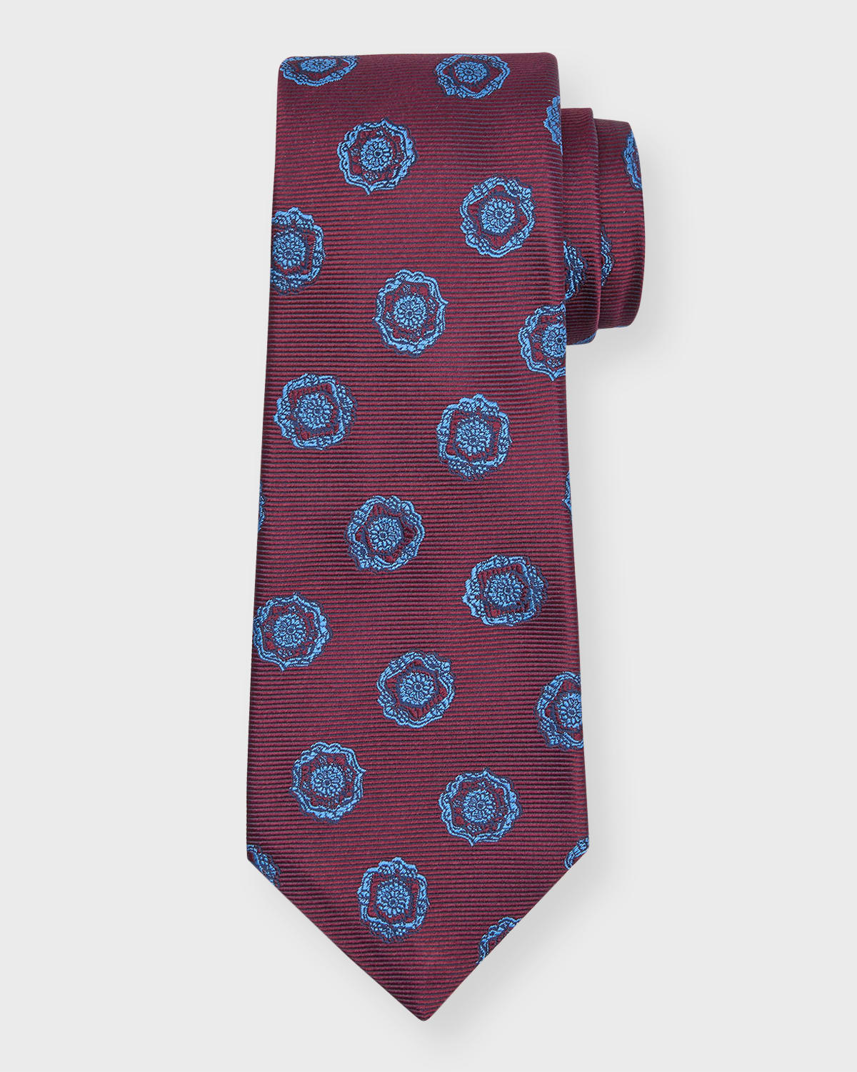 Kiton Men's Medallion Jacquard Silk Tie | Neiman Marcus