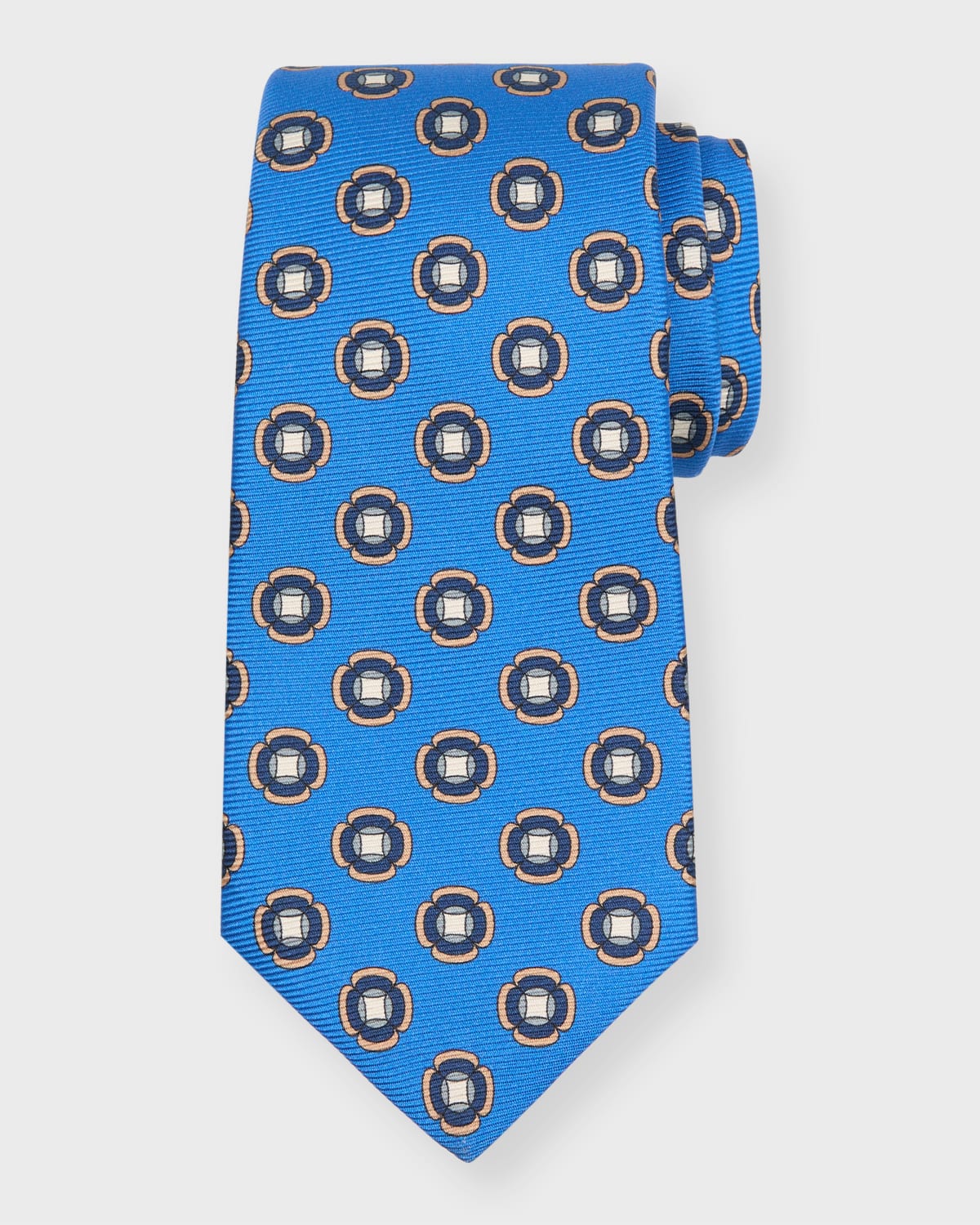 Kiton Men's Floral-Print Silk Tie | Neiman Marcus