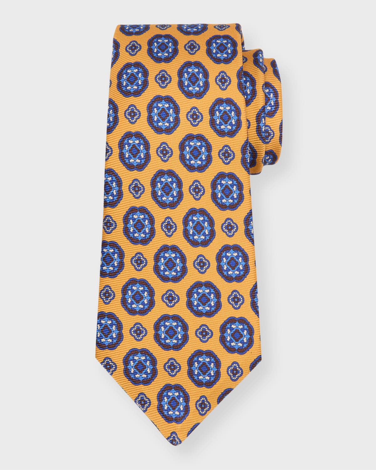 Kiton Men's Medallion Jacquard Silk Tie | Neiman Marcus