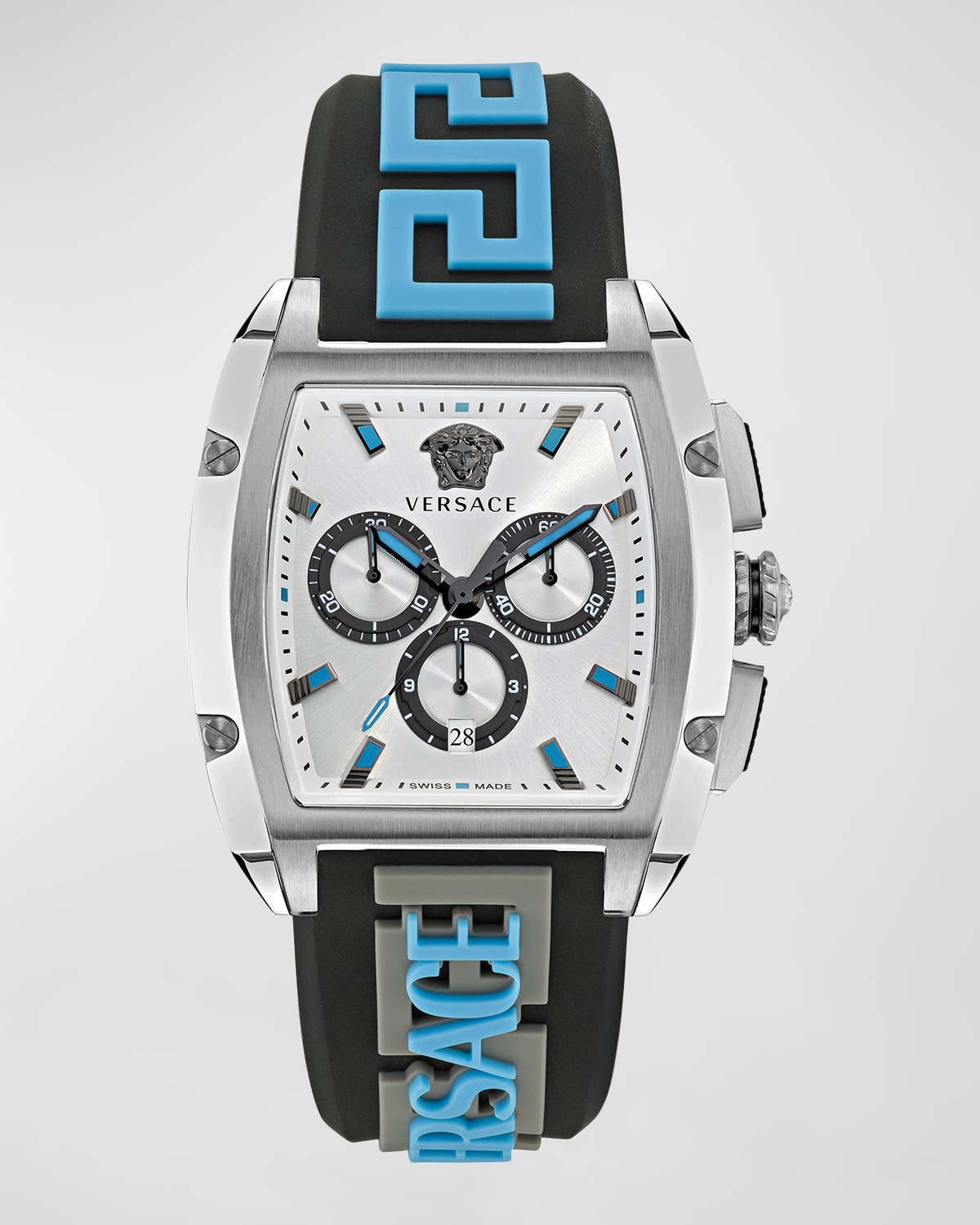 Versace Men's Greca Extreme Chronograph Silicone Strap Watch, 45mm ...