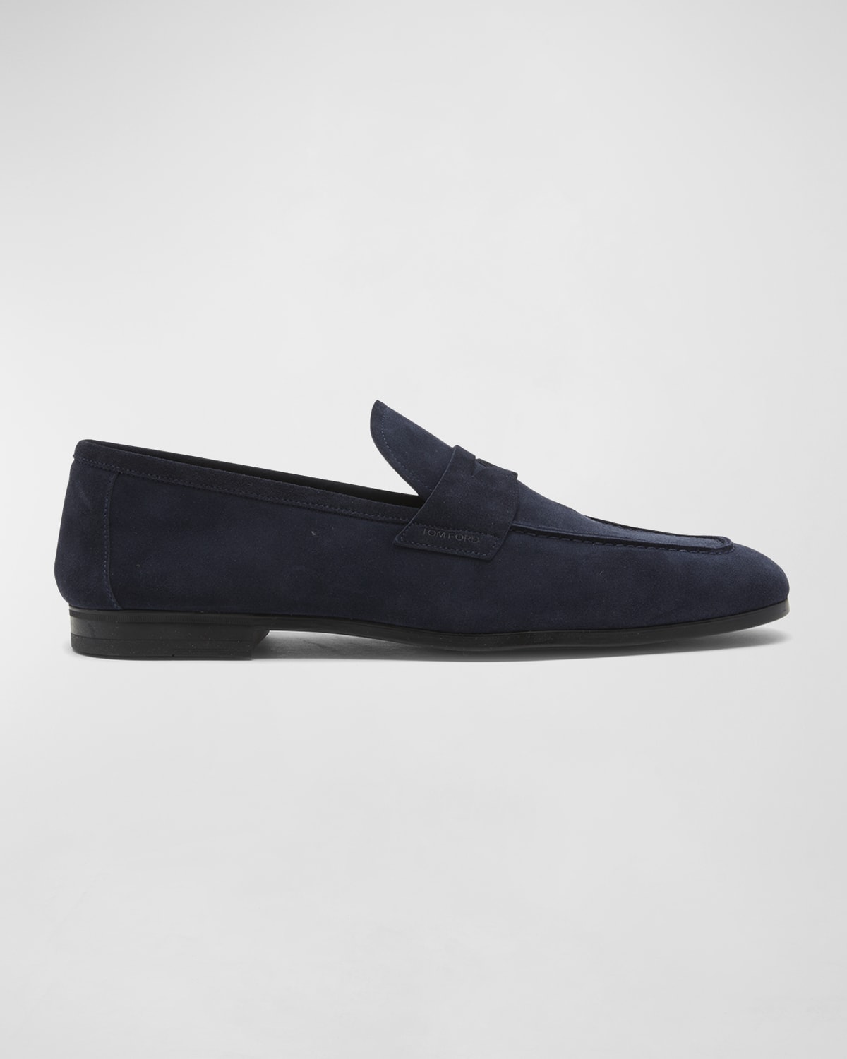 TOM FORD Men's Sean Grain Leather Twisted Band Loafers | Neiman Marcus