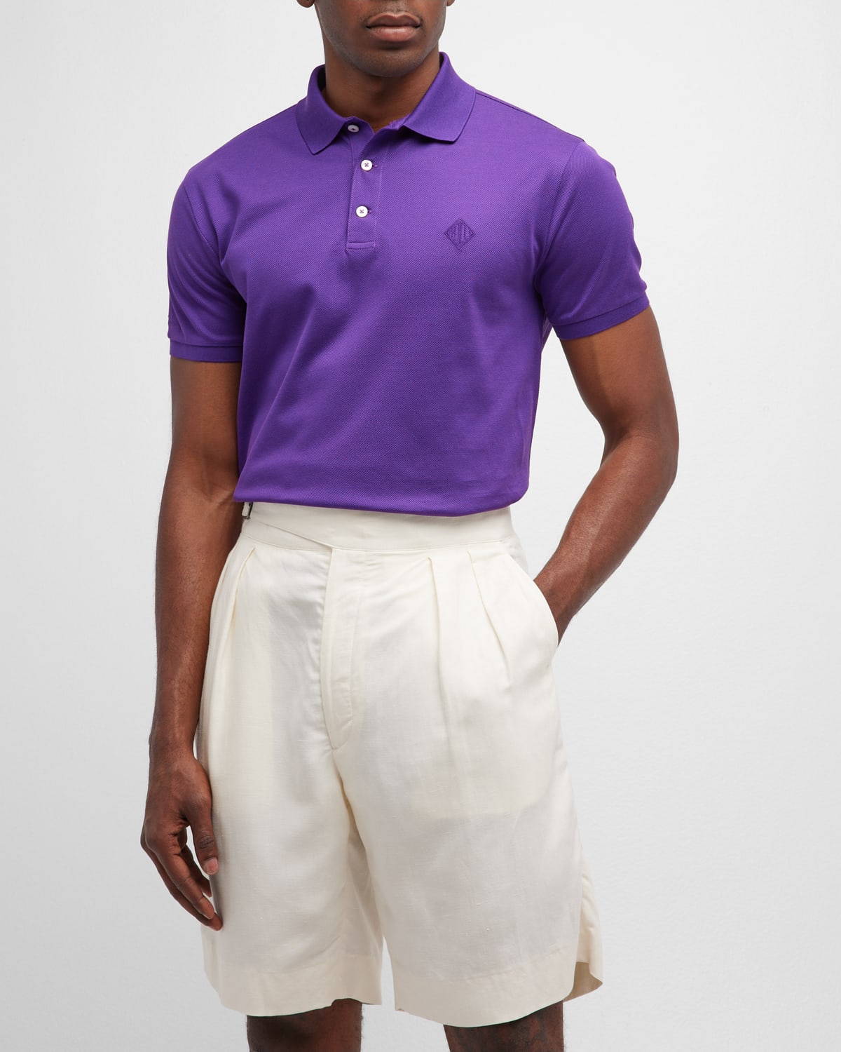 Isaia Men's Logo Polo Shirt | Neiman Marcus