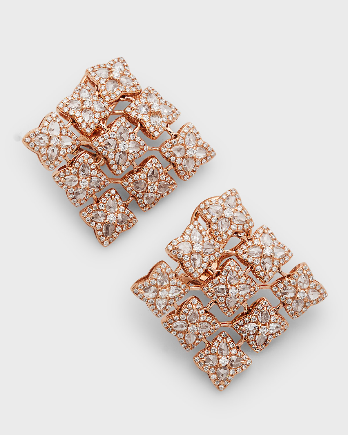 64 Facets 18k White Gold Diamond Blossom Pendant | Neiman Marcus