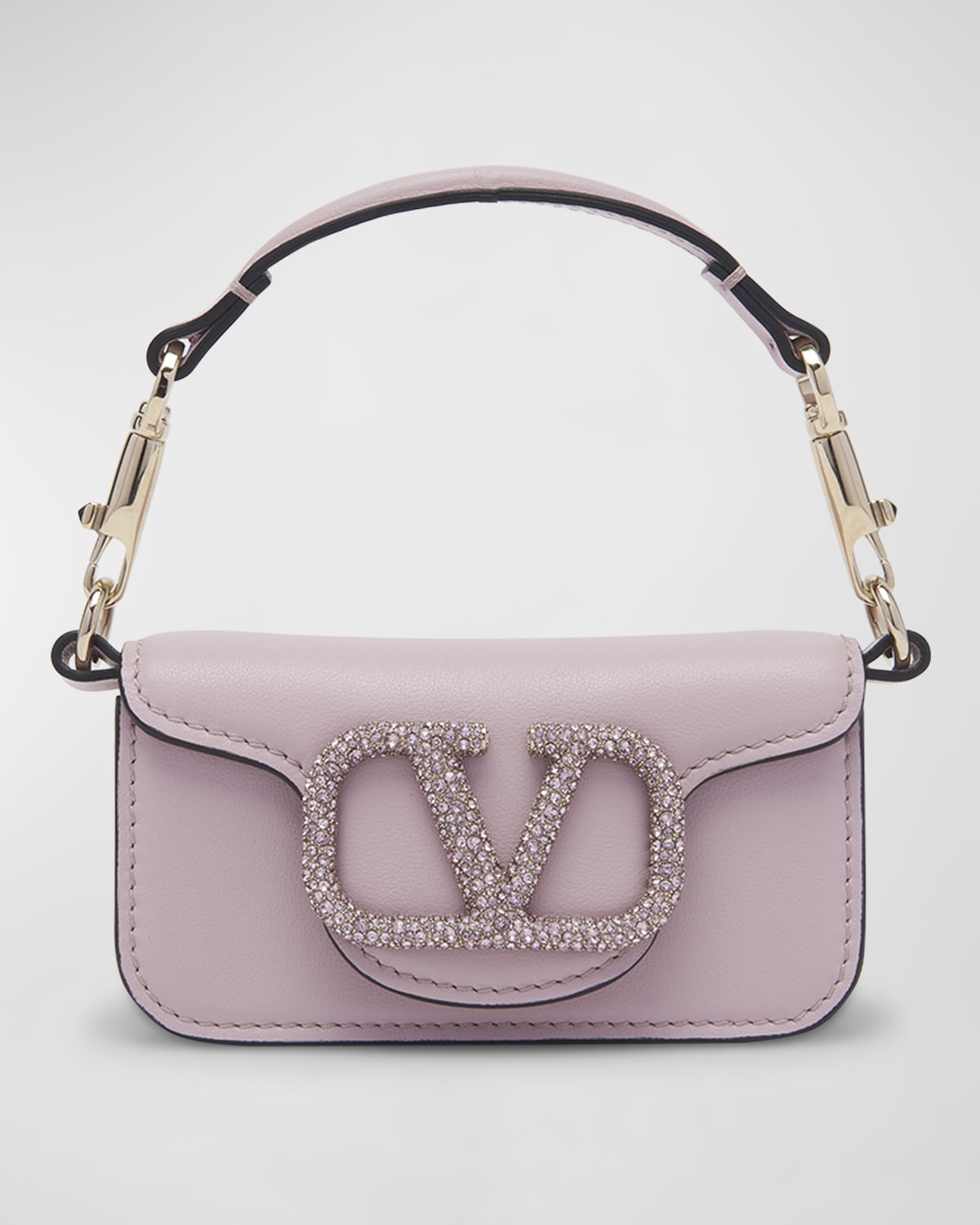 Valentino Garavani Loco VLOGO Leather Shoulder Bag | Neiman Marcus