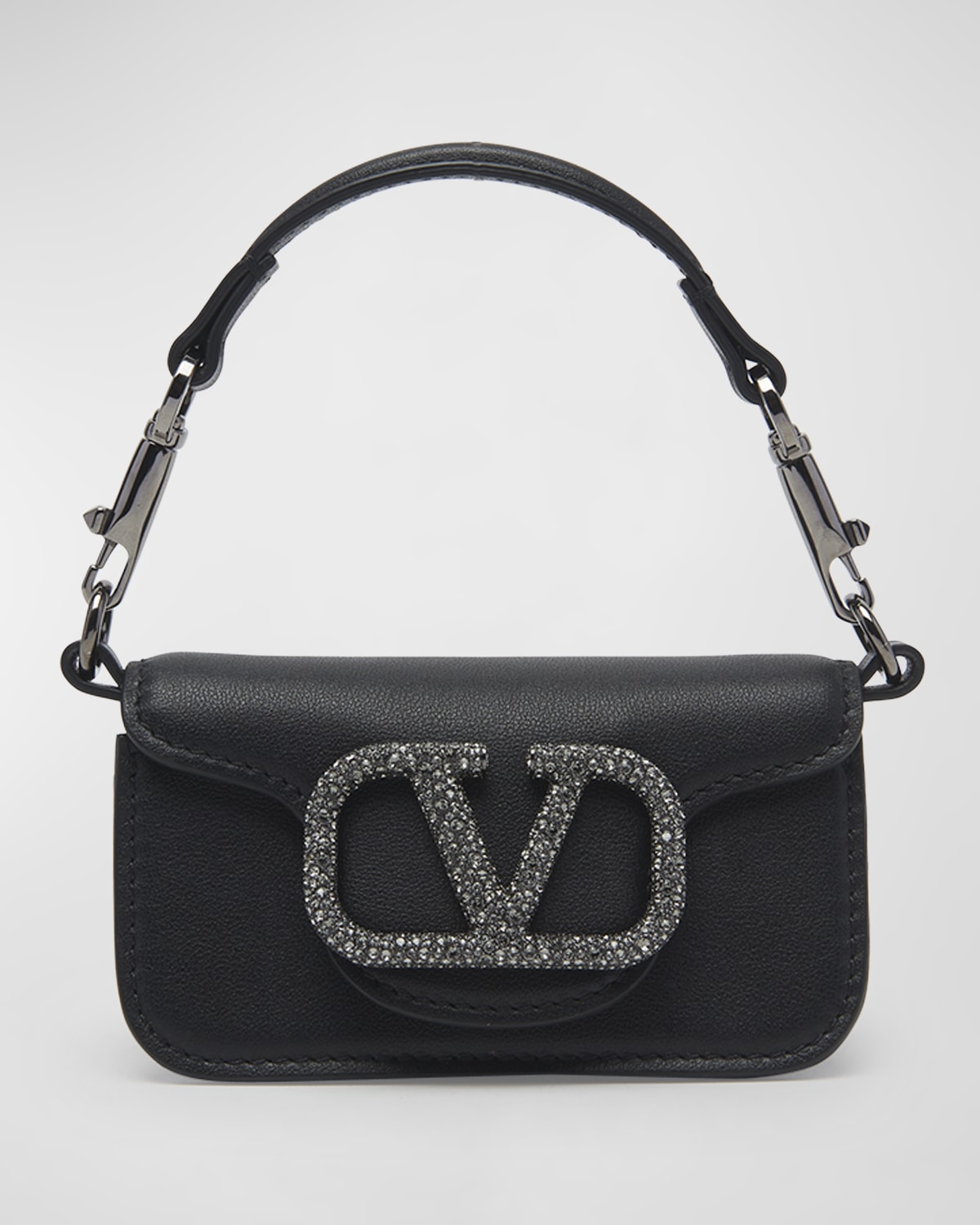 Valentino Garavani Loco Small VLOGO Rhinestone Shoulder Bag | Neiman Marcus