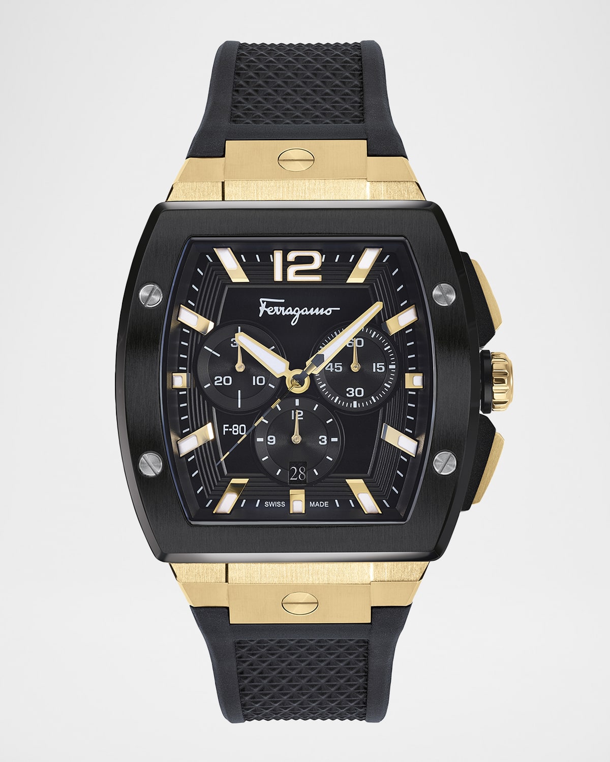 Ferragamo Men's Urban Chrono Silicone Strap Watch, 43mm | Neiman Marcus