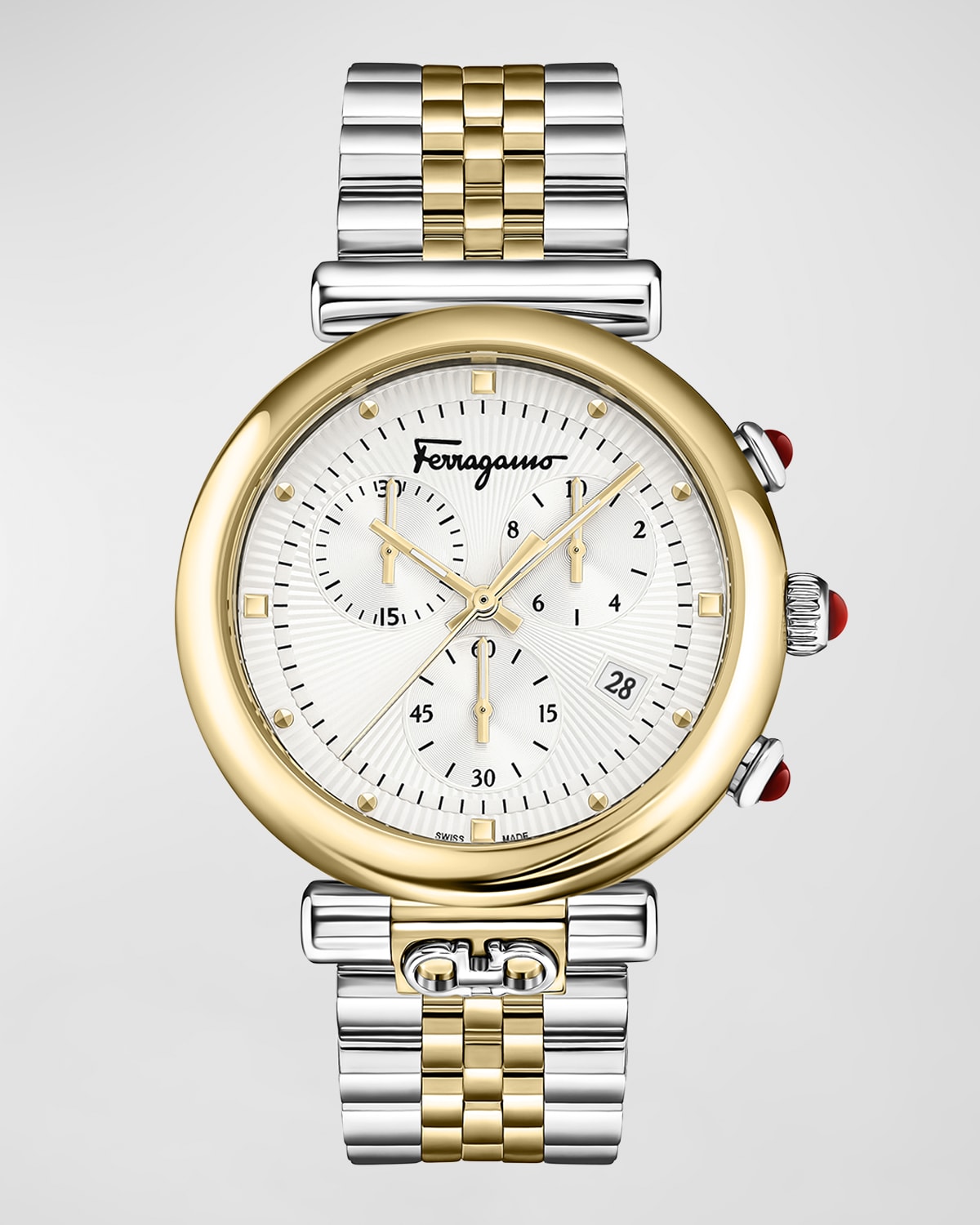 Ferragamo 40m Ferragamo Ora Chronograph Watch, Yellow Gold | Neiman Marcus