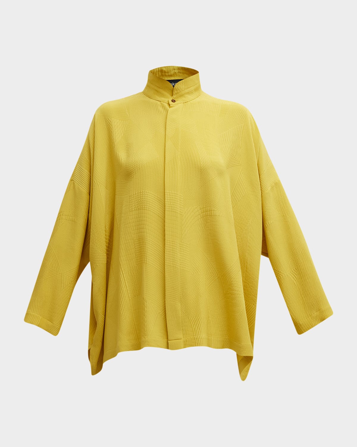 Eskandar Wide A-Line Shirt with Mandarin Collar (Mid-Plus) | Neiman Marcus