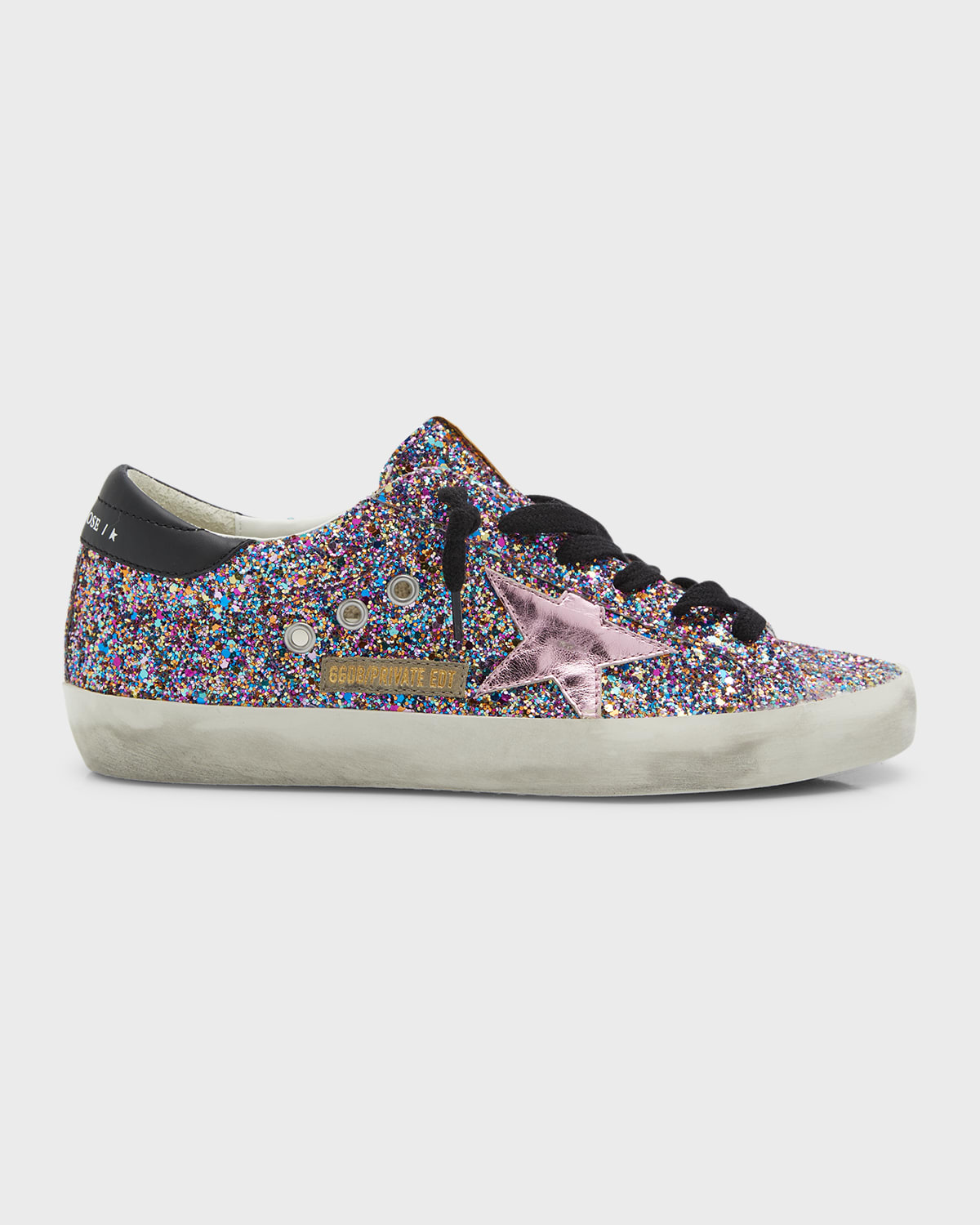 Golden Goose Superstar Lizard Glitter Low-Top Sneakers | Neiman Marcus