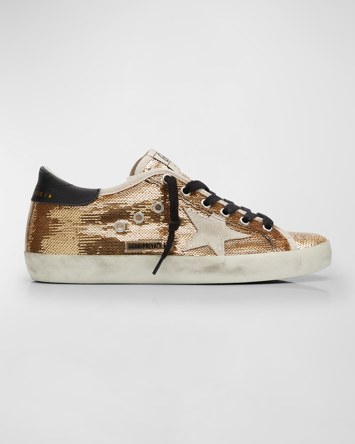 Golden Goose Superstar Glitter Low-Top Sneakers | Neiman Marcus