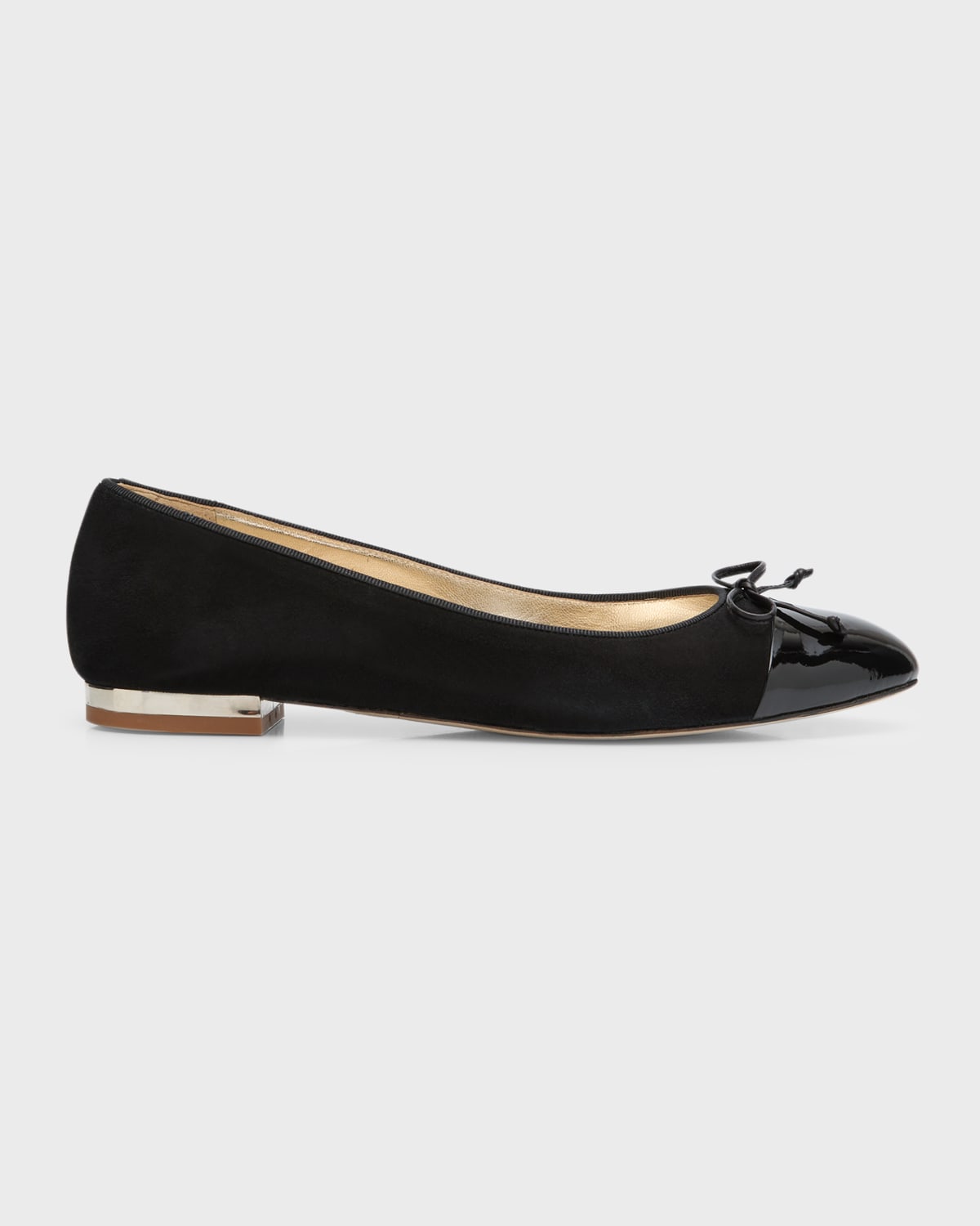 Tory Burch Bicolor Cap-Toe Ballerina Flats | Neiman Marcus