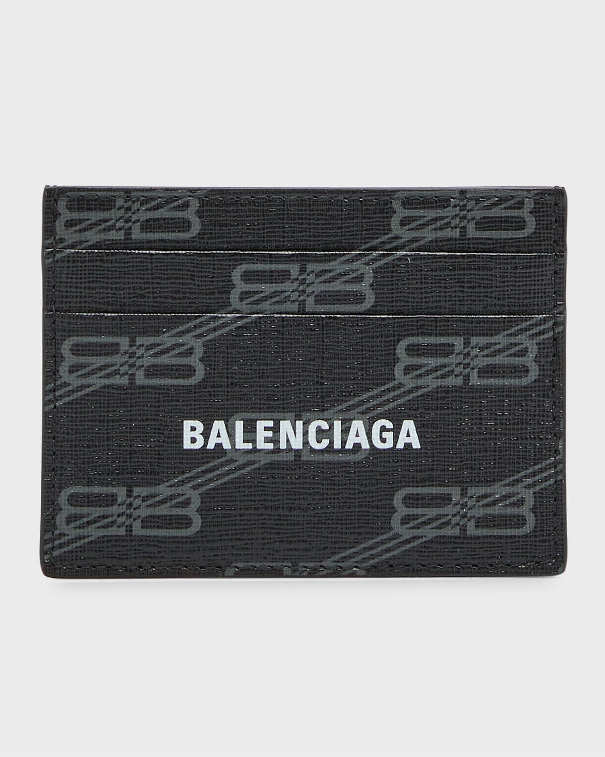 Balenciaga Men's Signature Square Folded Wallet BB Monogram Coated ...