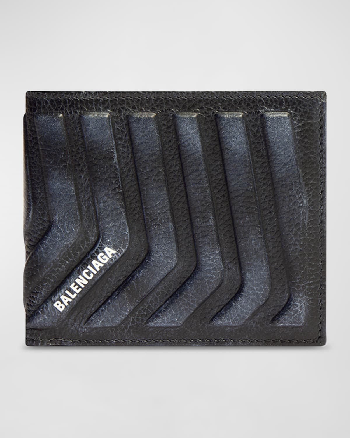 Balenciaga Men's Signature Square Folded Wallet BB Monogram Coated ...