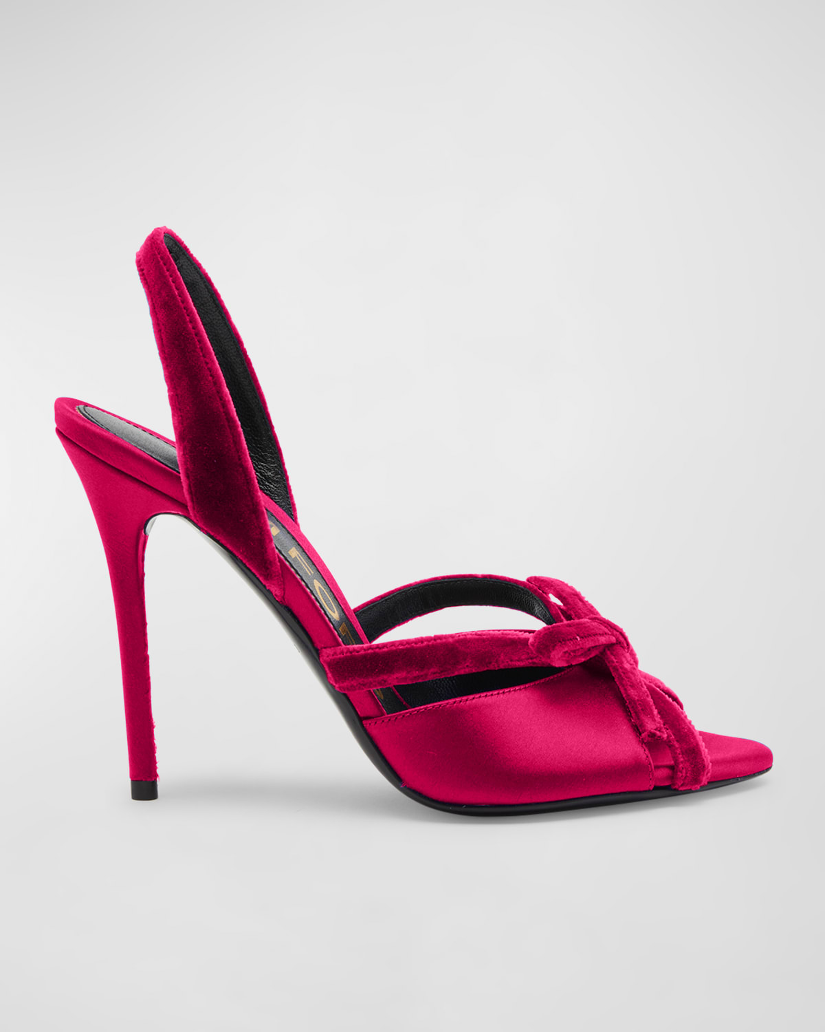 TOM FORD Satin Bow Halter Sandals | Neiman Marcus
