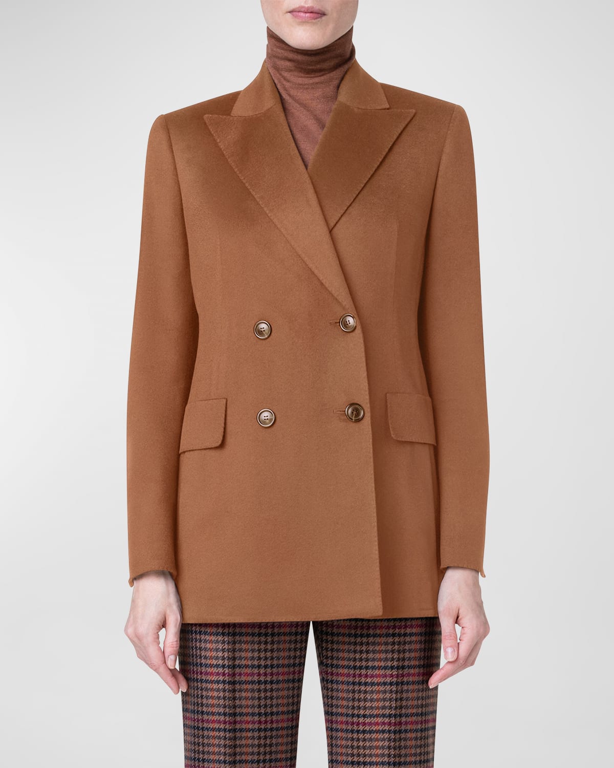 Ralph Lauren Collection Camden Double-Breasted Cashmere Blazer Jacket ...