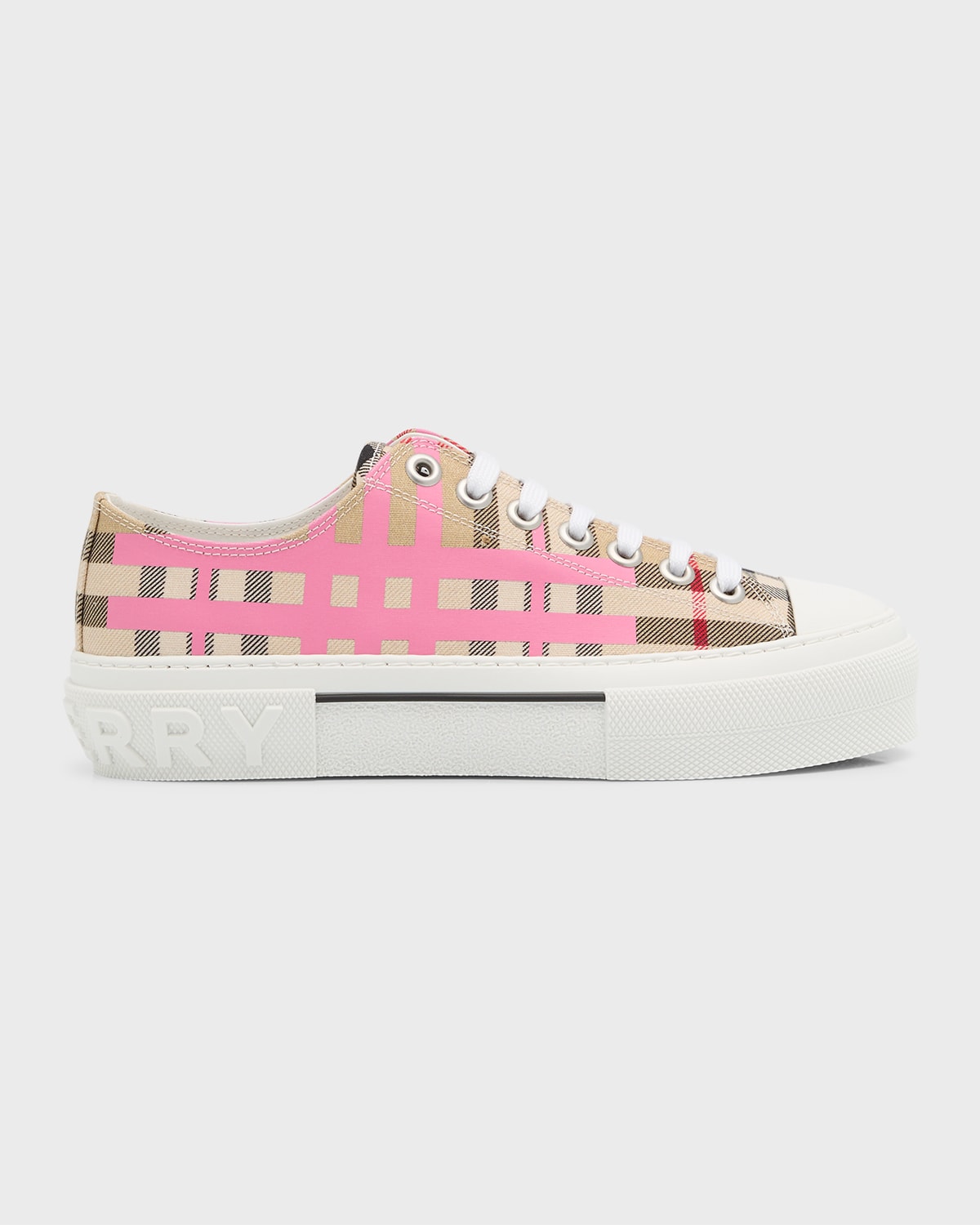 Burberry Albridge Check Low-Top Sneakers | Neiman Marcus
