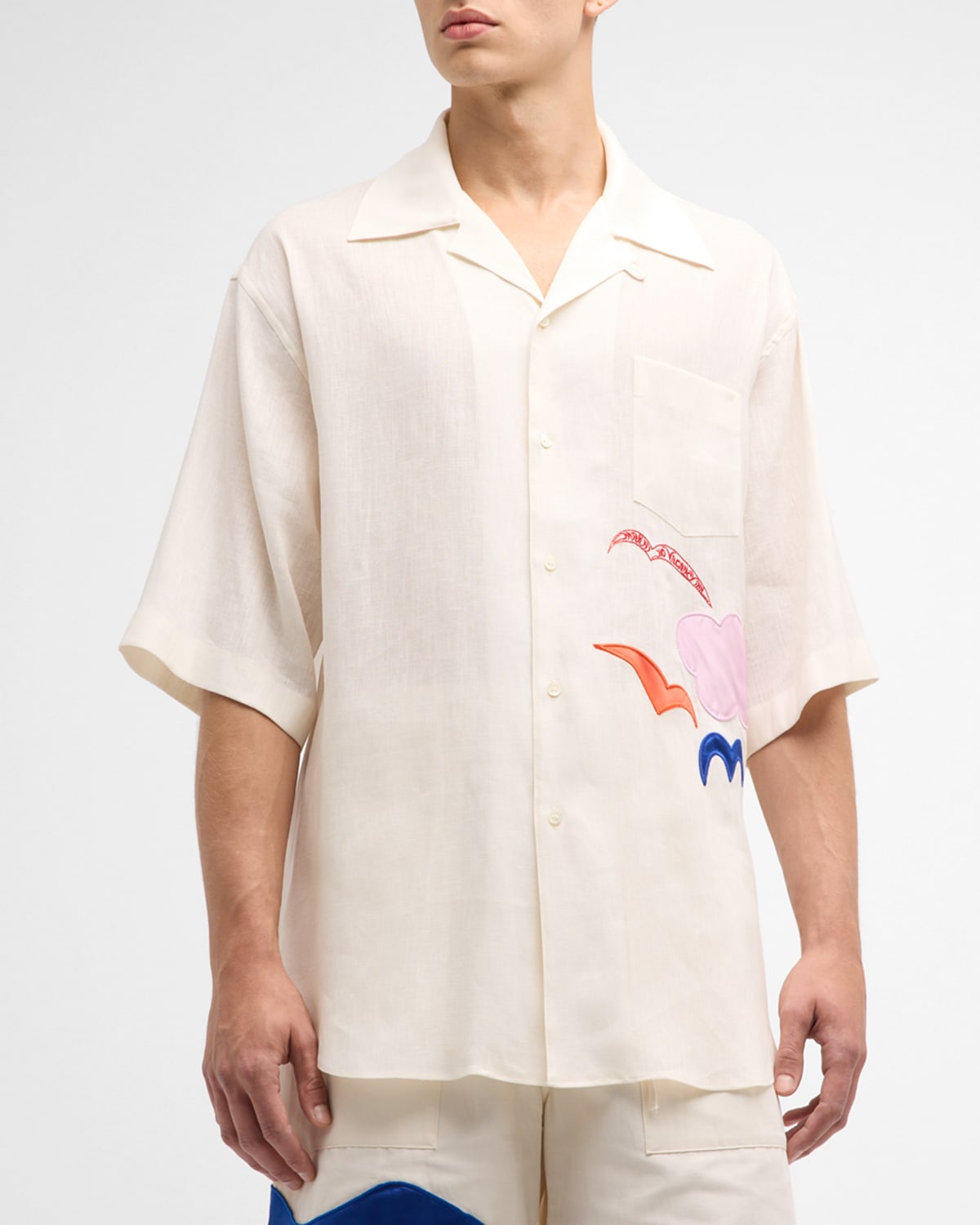 Marni x No Vacancy Inn Men's Galactic Paradise Camp Shirt | Neiman Marcus