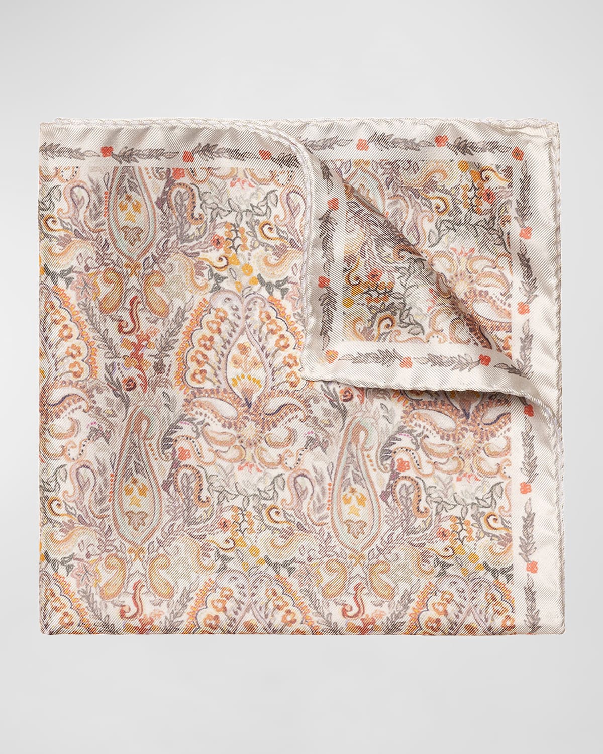 Eton Men's Paisley Silk Pocket Square | Neiman Marcus