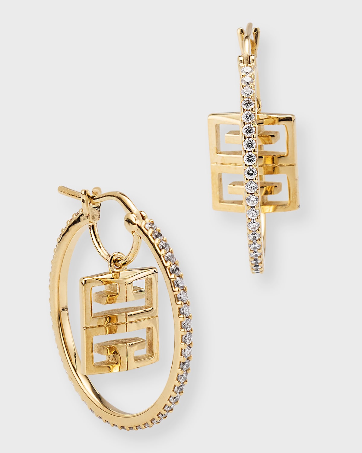 Givenchy G-Chain Pendant on Hoop Earrings | Neiman Marcus