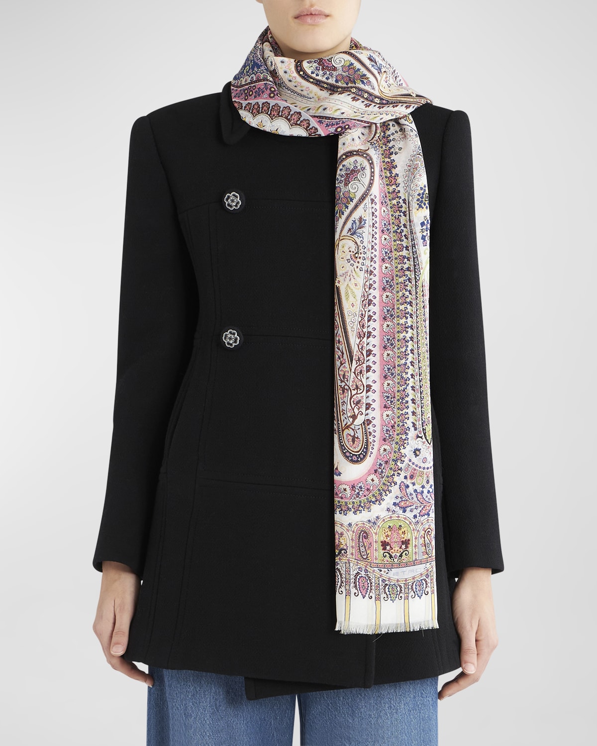 Etro Delhy Paisley Cashmere Scarf | Neiman Marcus