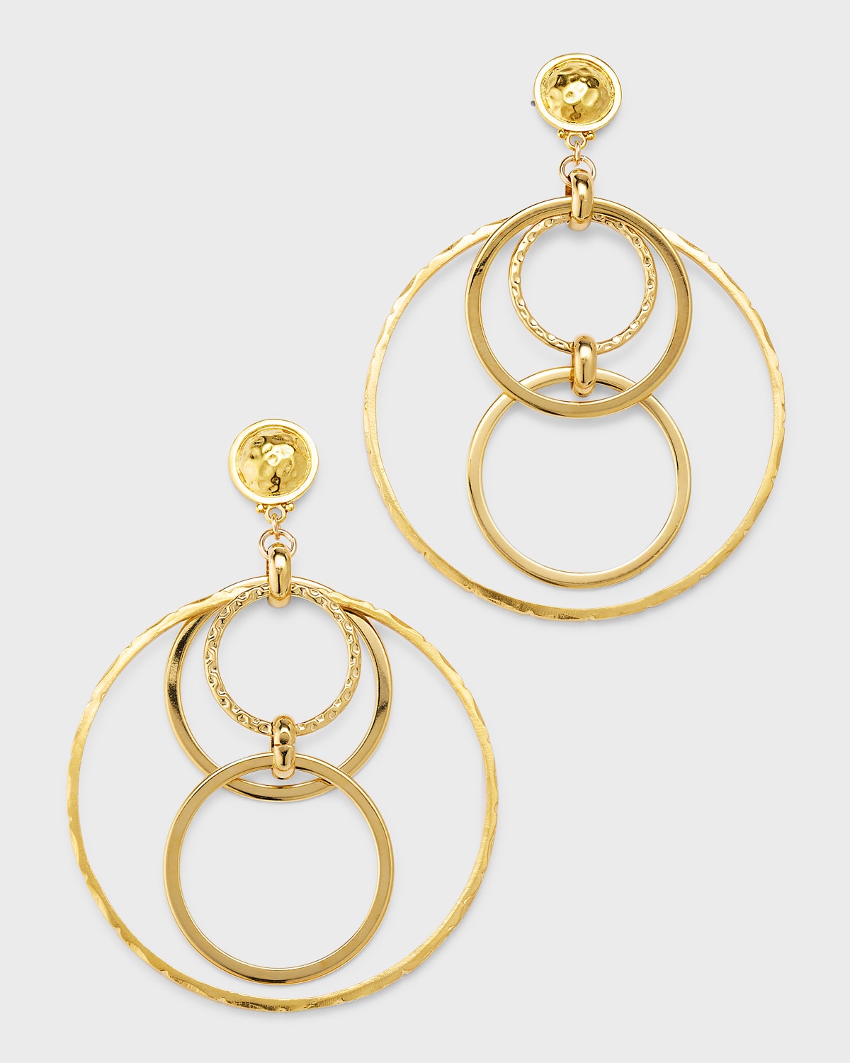 Devon Leigh 18K Gold-Plated Teardrop Post Earrings | Neiman Marcus