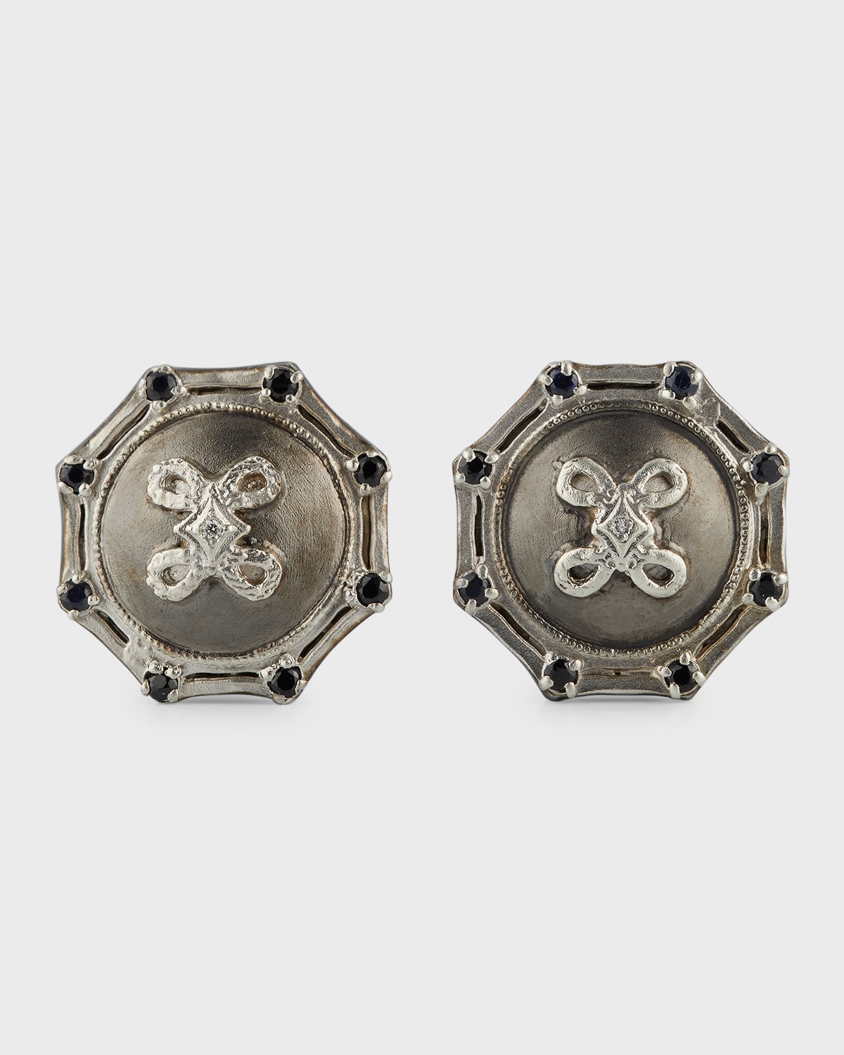 Armenta Men's Sterling Silver Enamel Cufflinks | Neiman Marcus