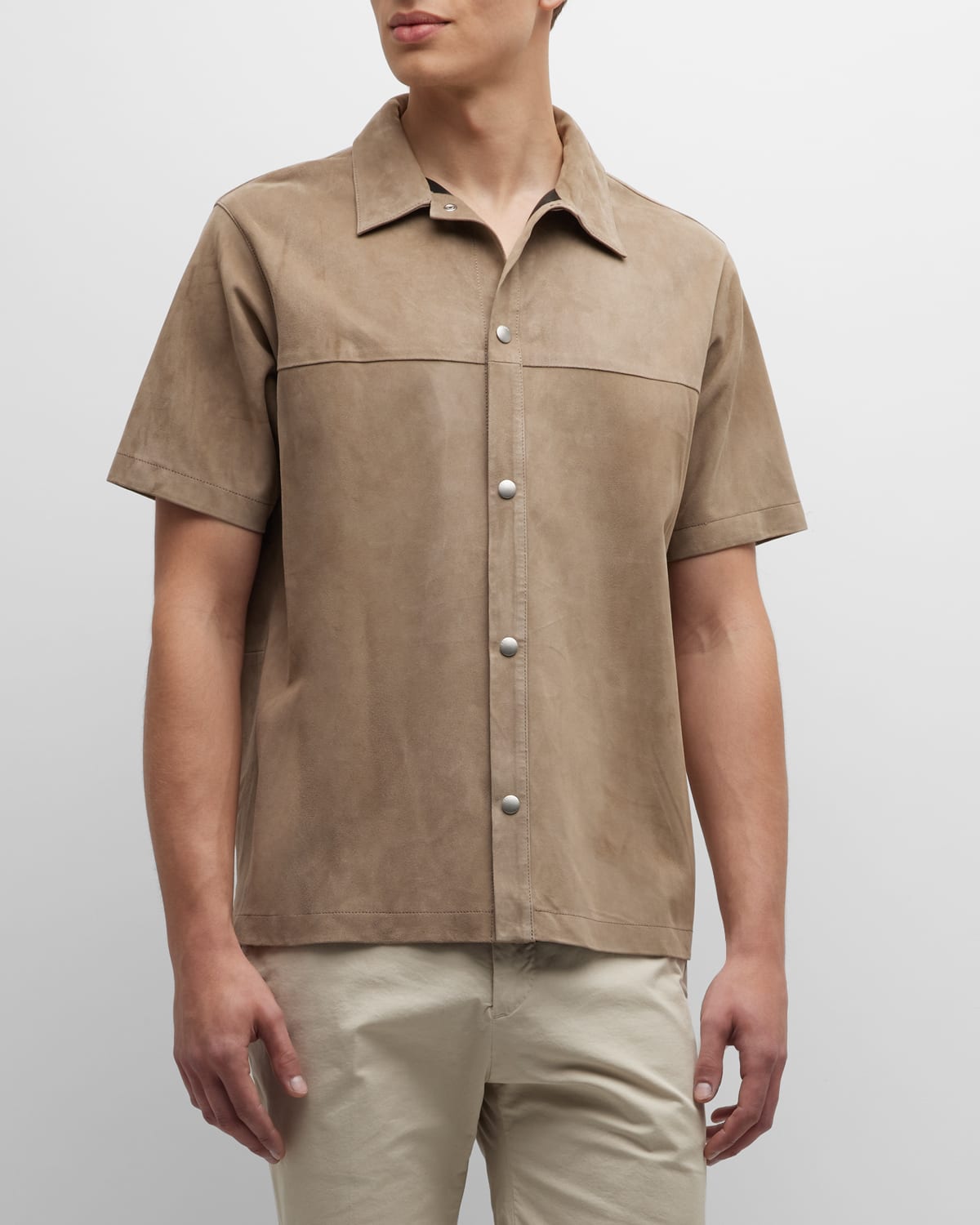 FRAME Men's Cotton Camp Shirt | Neiman Marcus