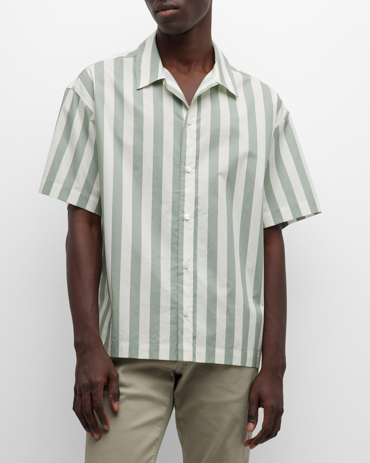 FRAME Men's Cotton Camp Shirt | Neiman Marcus