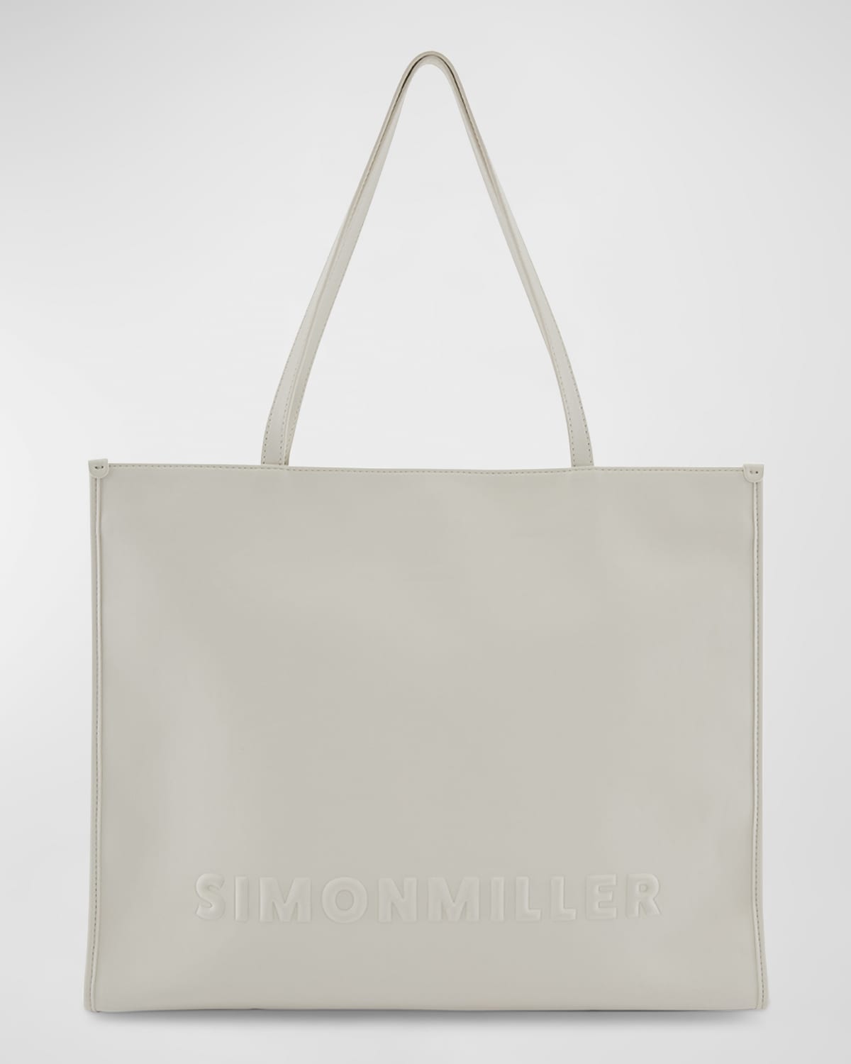 Simon Miller Studio Logo Metallic Leather Tote Bag | Neiman Marcus