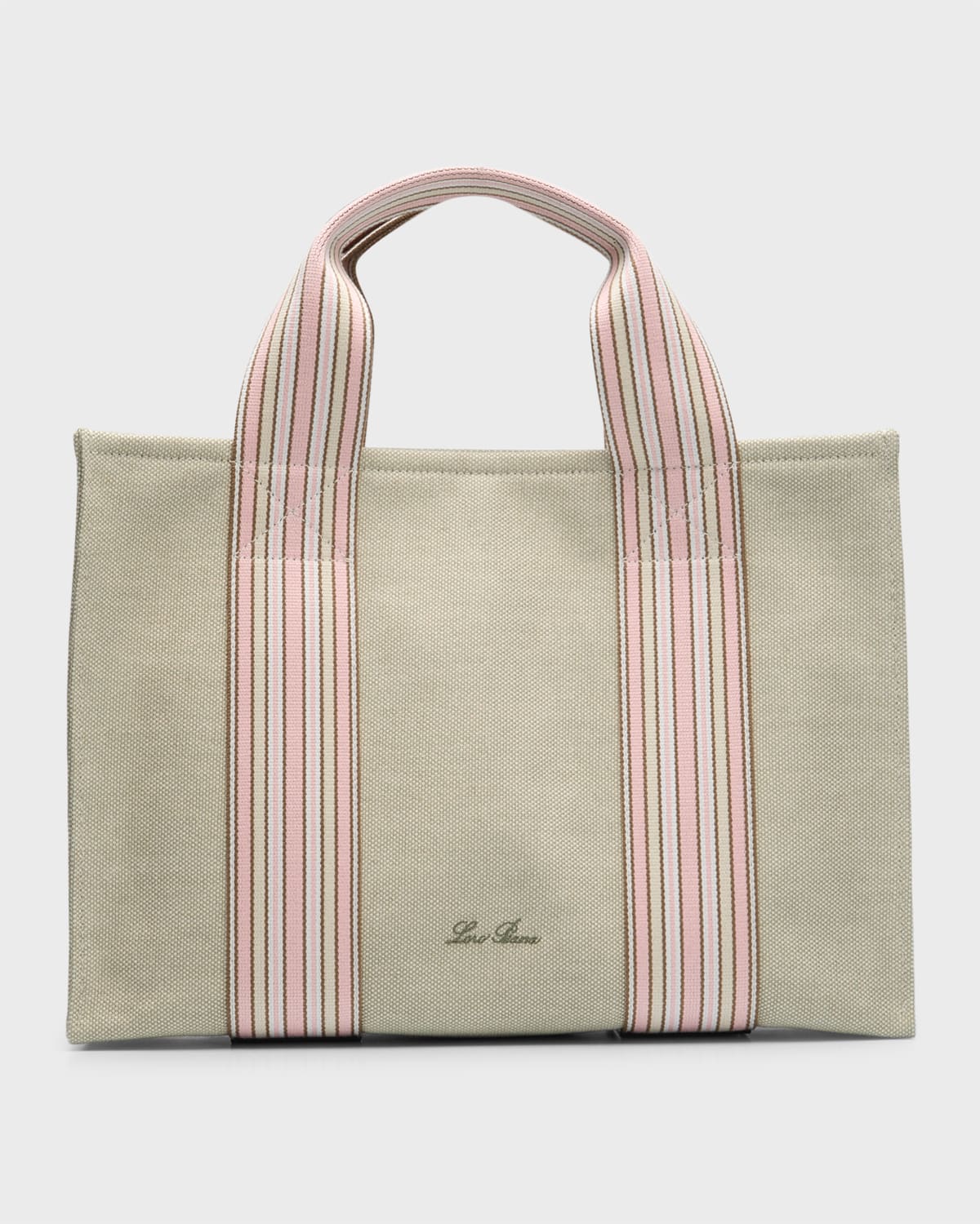 Loro Piana The Suitcase Stripe Canvas Tote Bag | Neiman Marcus