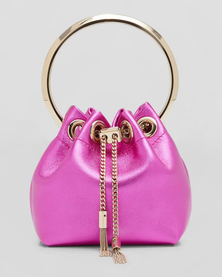Jimmy Choo Bon Bon Micro Crystal Bucket Bag | Neiman Marcus