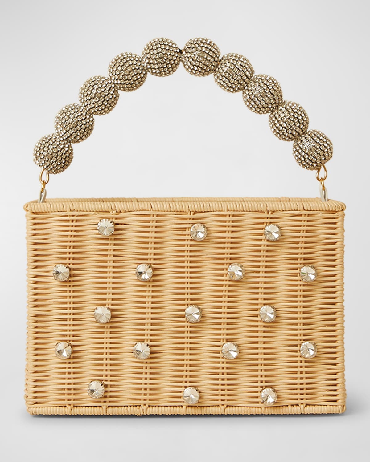 BTB Los Angeles Coco Beaded Rattan Top-Handle Bag | Neiman Marcus