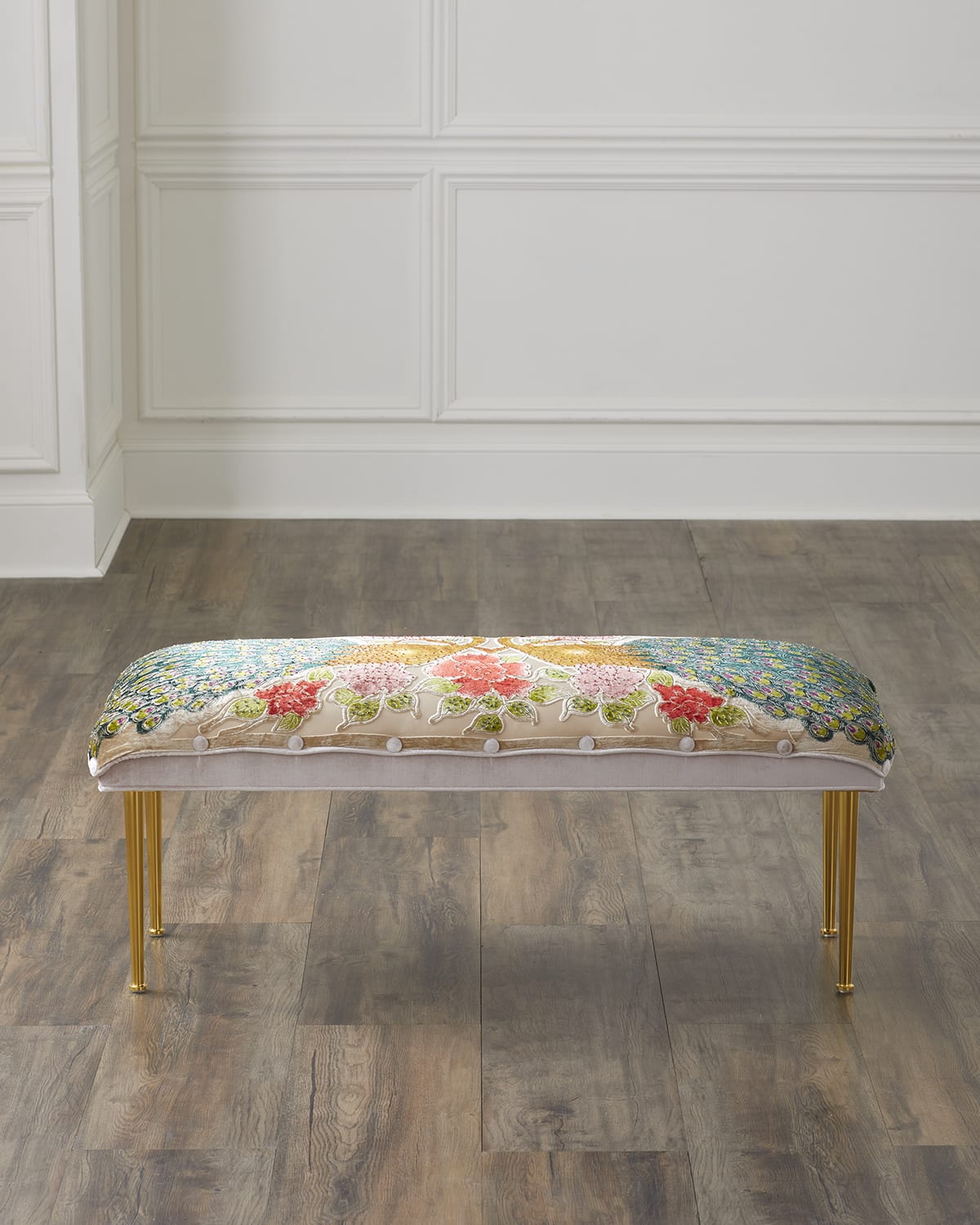 Haute House Peacock Bench, 42" | Neiman Marcus