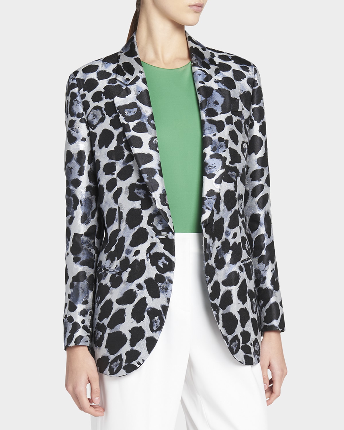Etro Paisley Jacquard Blazer Jacket | Neiman Marcus