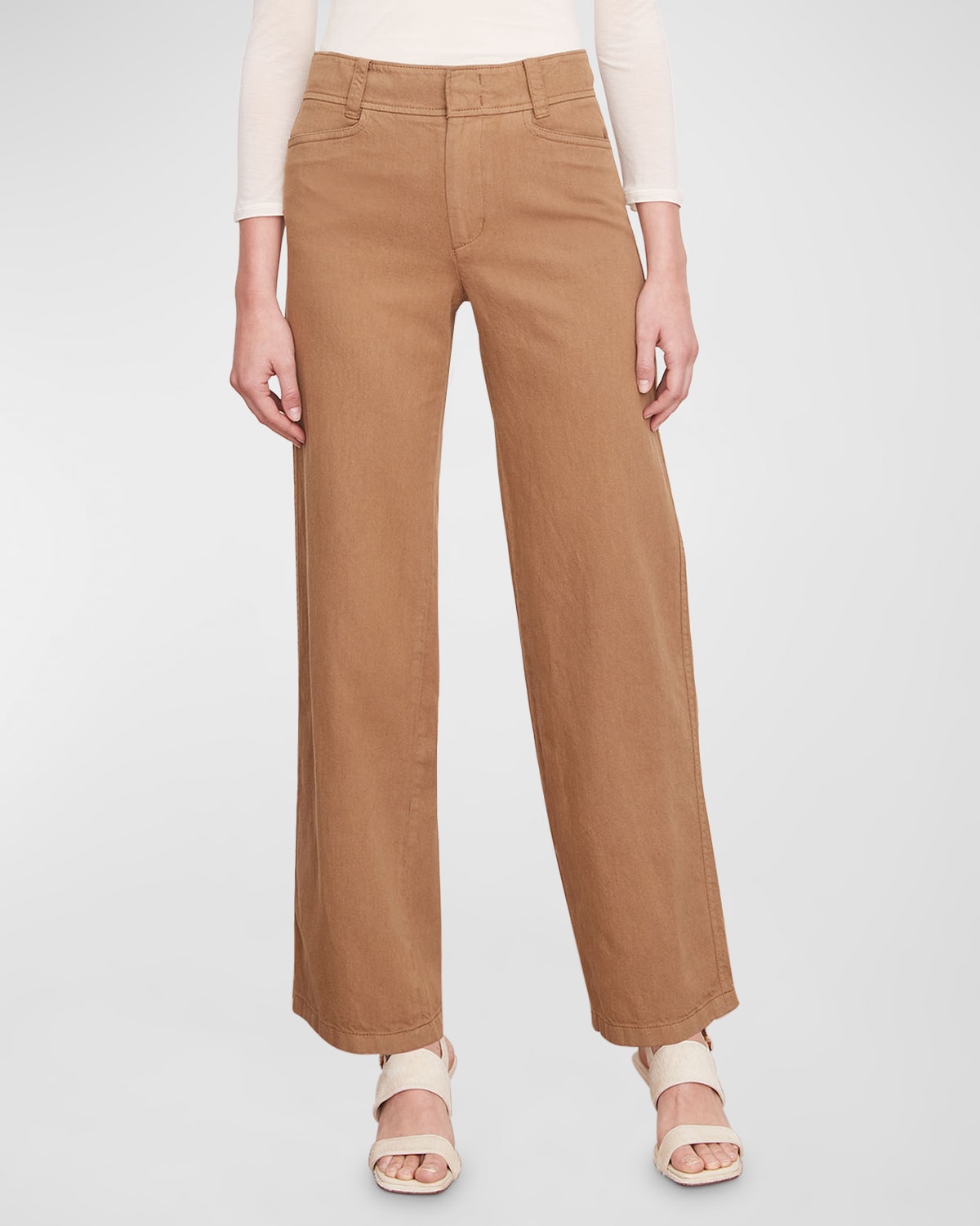 Vince High-Waist Straight-Leg Pants | Neiman Marcus