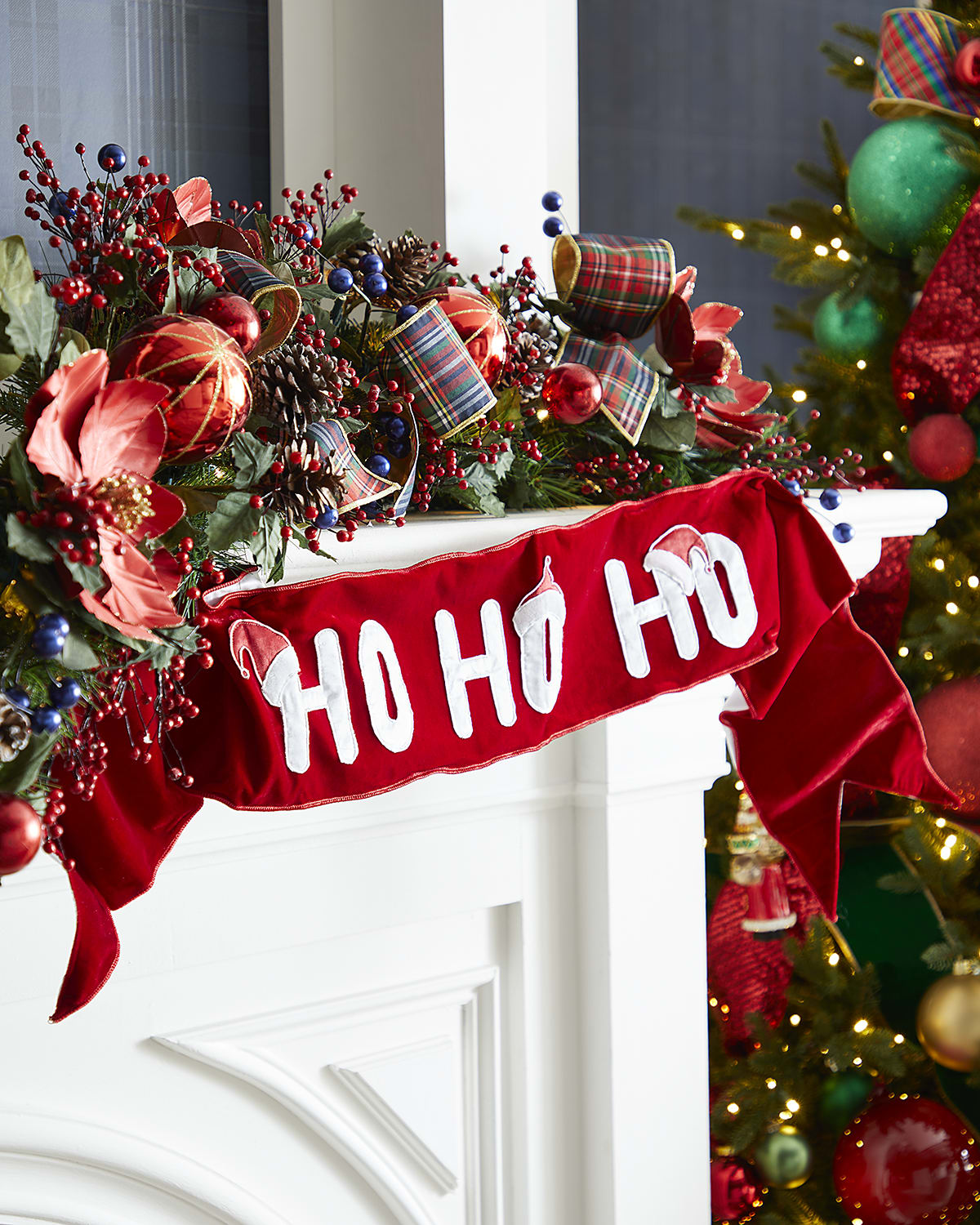 D. Stevens Merry Christmas Velvet Banner | Neiman Marcus