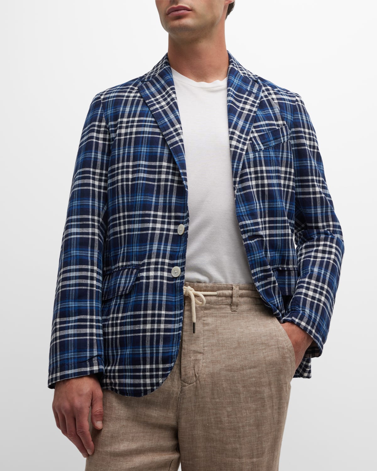 ZEGNA Men's Large Plaid Sport Coat | Neiman Marcus
