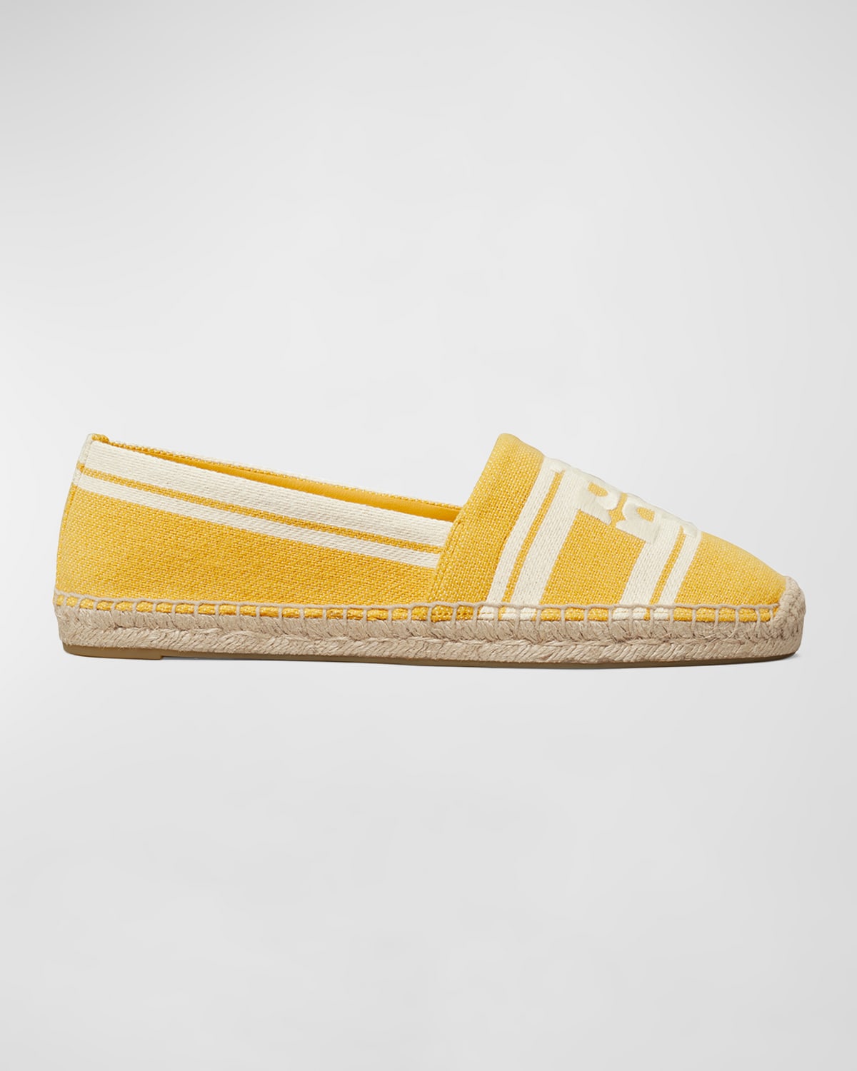 Tory Burch T Monogram Ankle-Wrap Wedge Espadrilles | Neiman Marcus