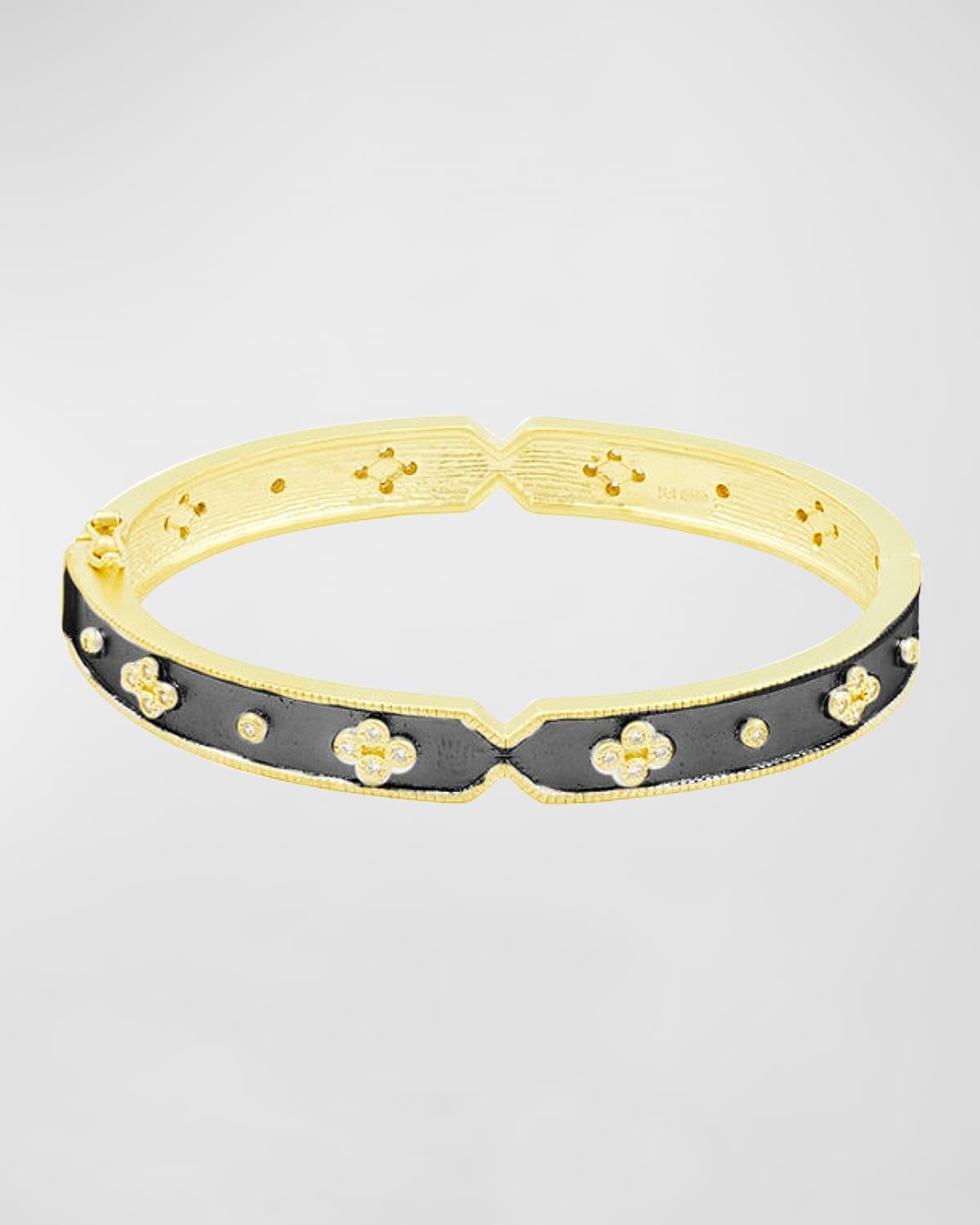Freida Rothman Iconic Clover Hinge Bangle | Neiman Marcus
