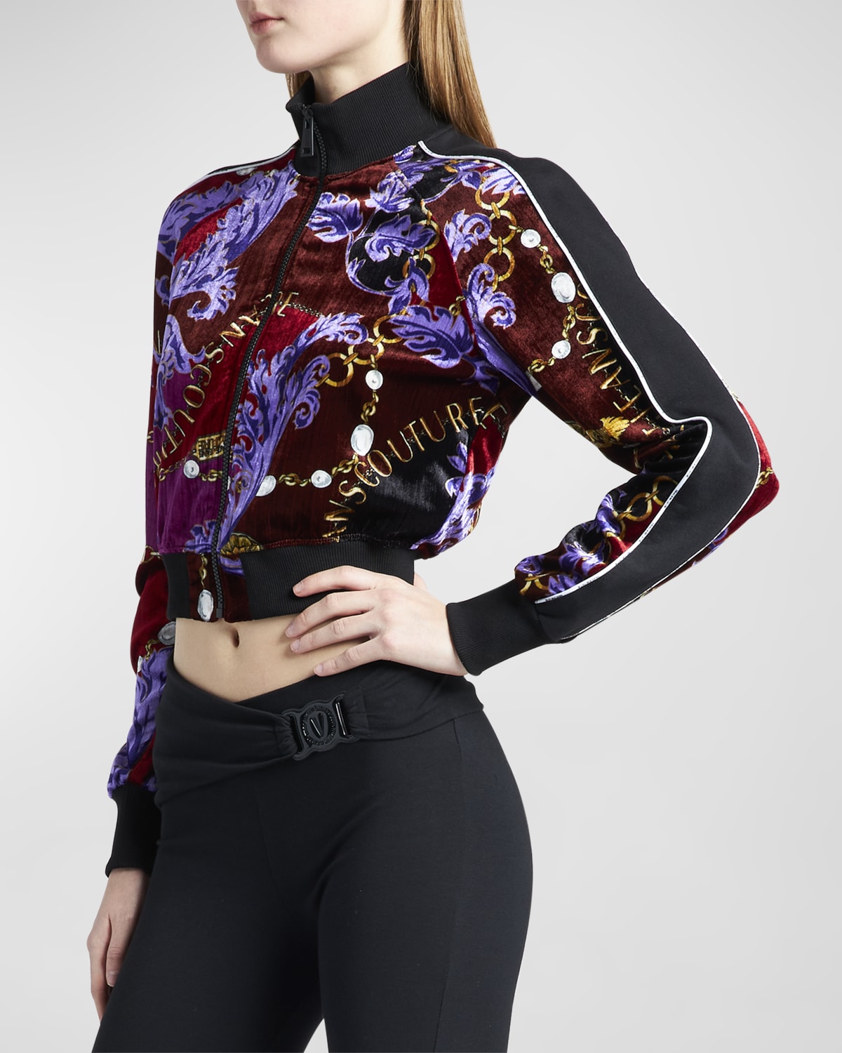 Versace Jeans Couture Cropped Down Puffer Jacket | Neiman Marcus