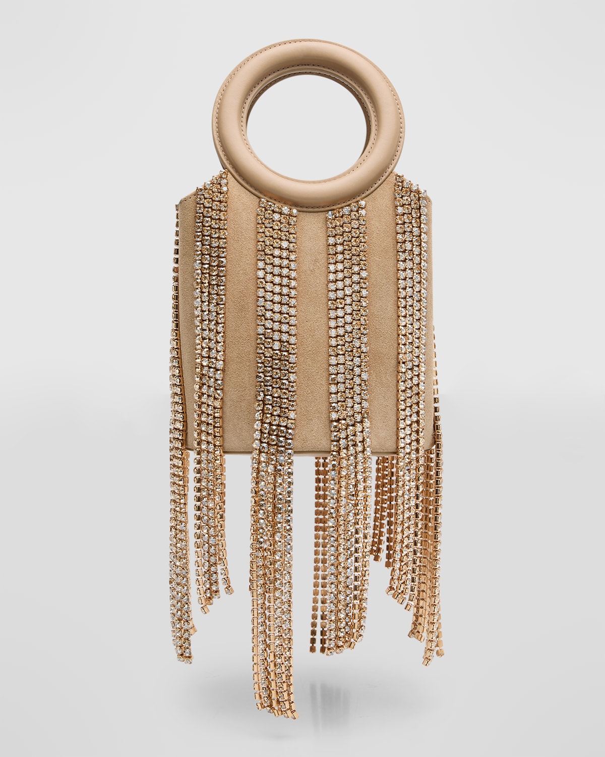 Cult Gaia Lou Drape Fringe Top-Handle Bag | Neiman Marcus
