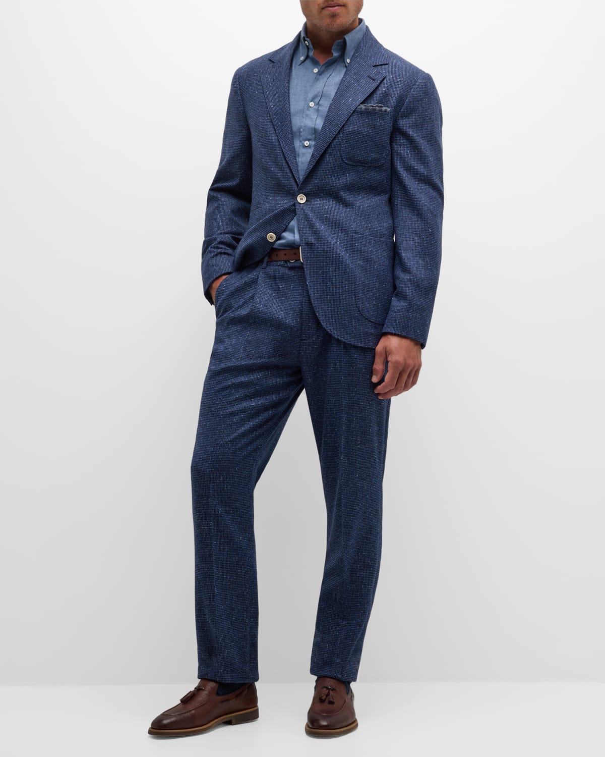 Brunello Cucinelli Men's Striped Wool Suit | Neiman Marcus Brunello Cucinelli Men's Striped Wool Suit | Neiman Marcus